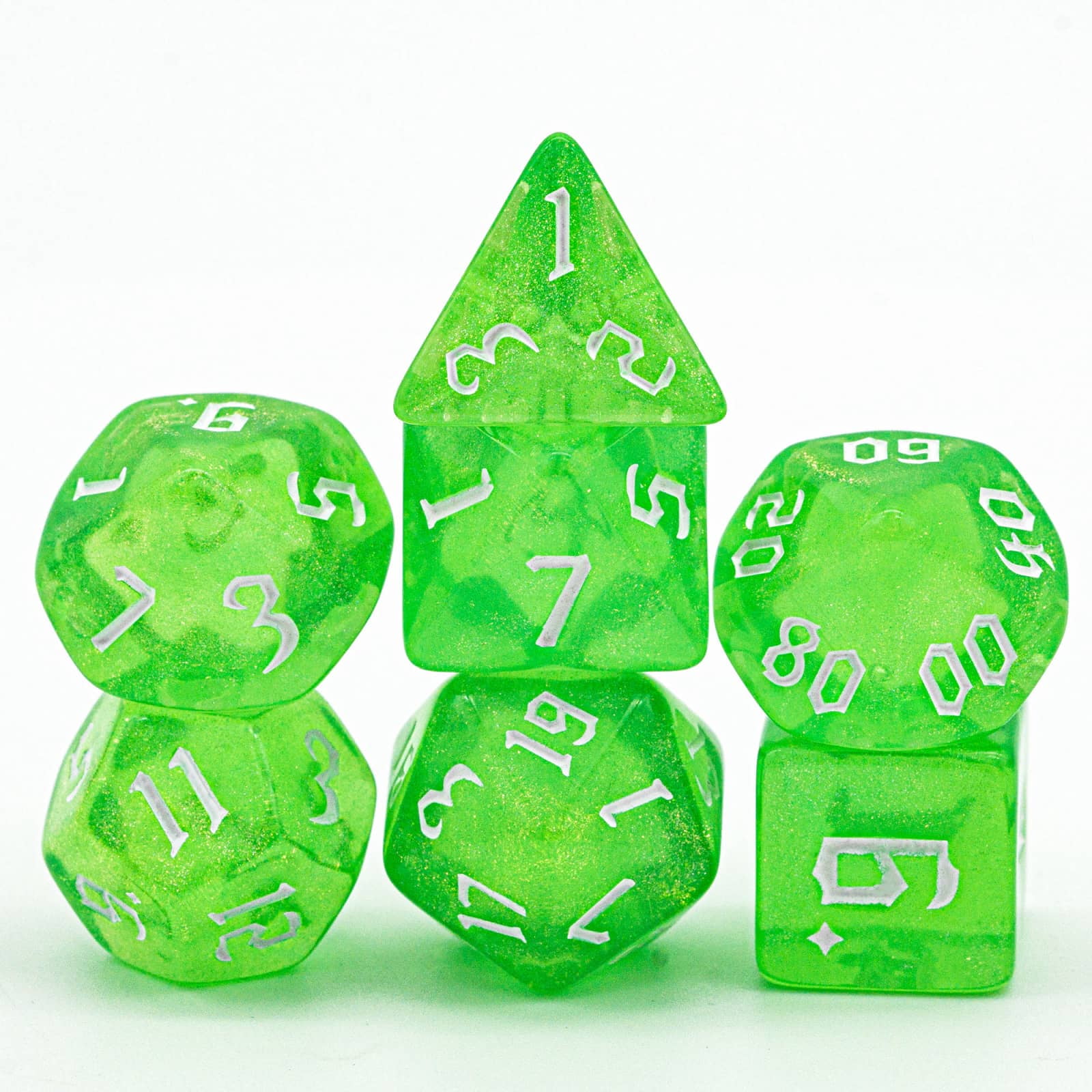 Cusdie 7-Die Acrylic DND Dice, Sickle Font Polyhedral Dice Set for Role ...