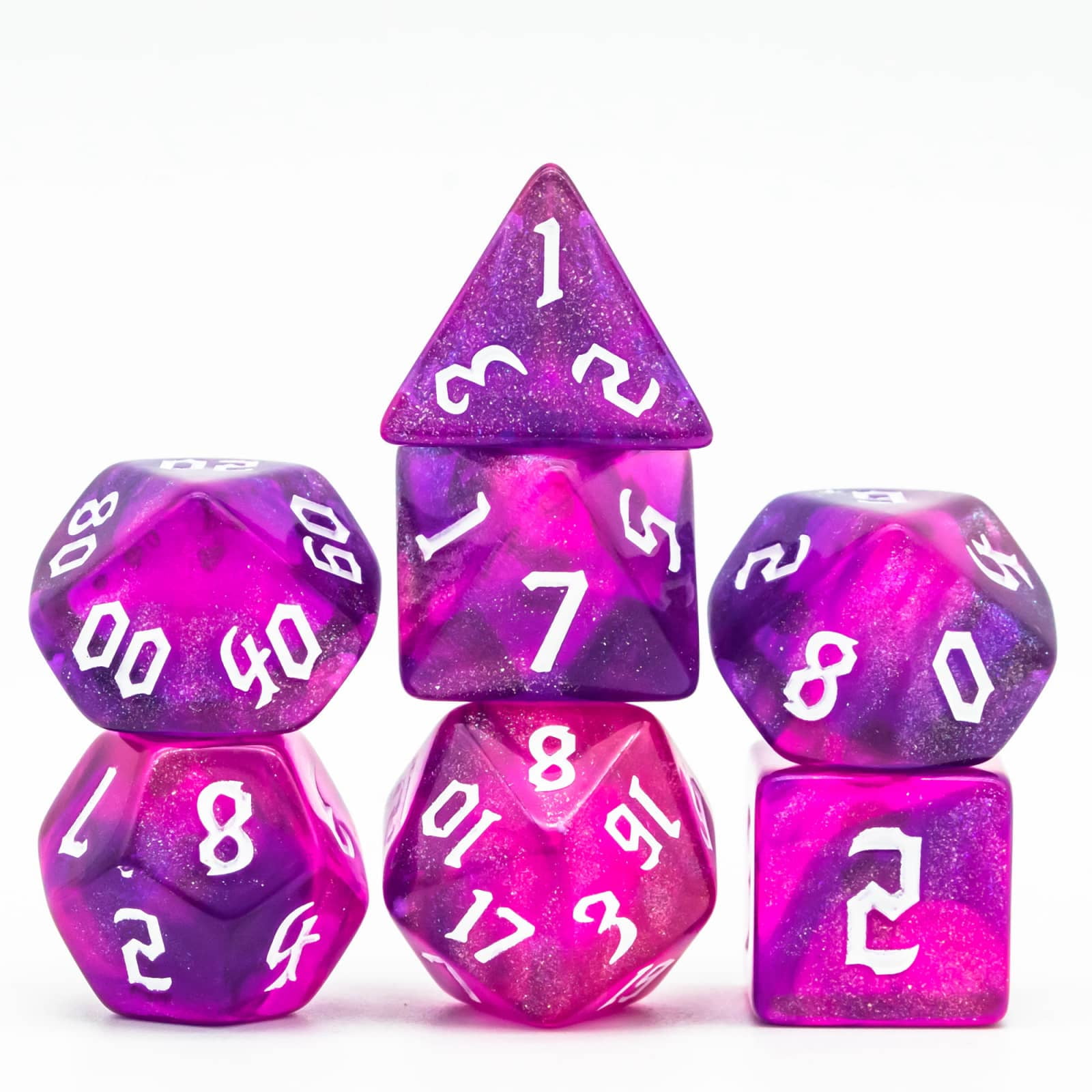 Cusdie 7-Die Acrylic DND Dice, Sickle Font Polyhedral Dice Set for Role ...