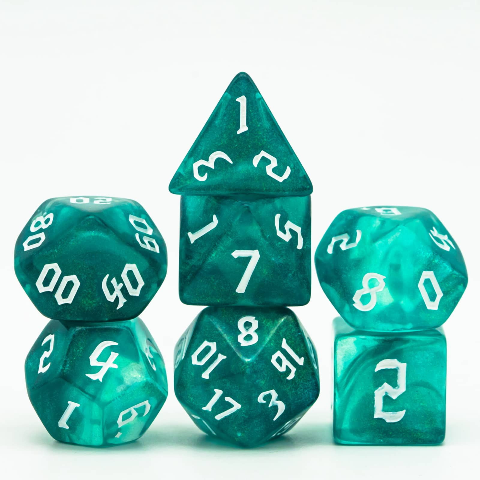 Cusdie 7-Die Acrylic DND Dice, Sickle Font Polyhedral Dice Set for Role ...