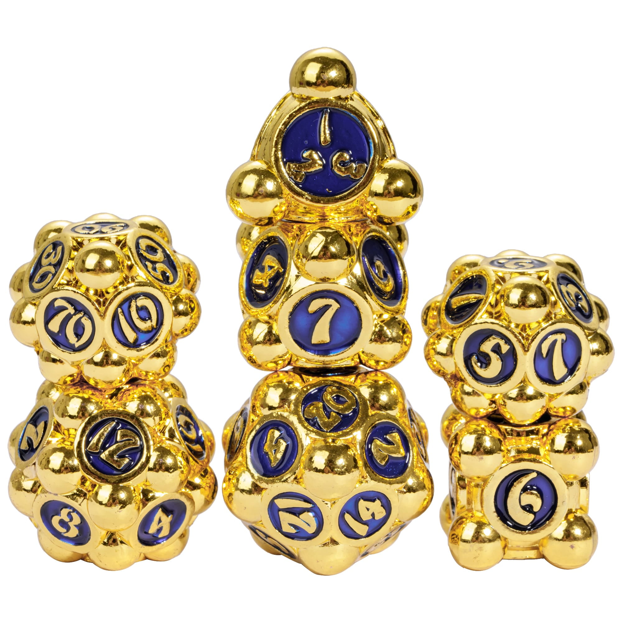 Cusdie 7-Die Metal DND Dice Set, Ball Tip Design Metal Polyhedral D&D ...