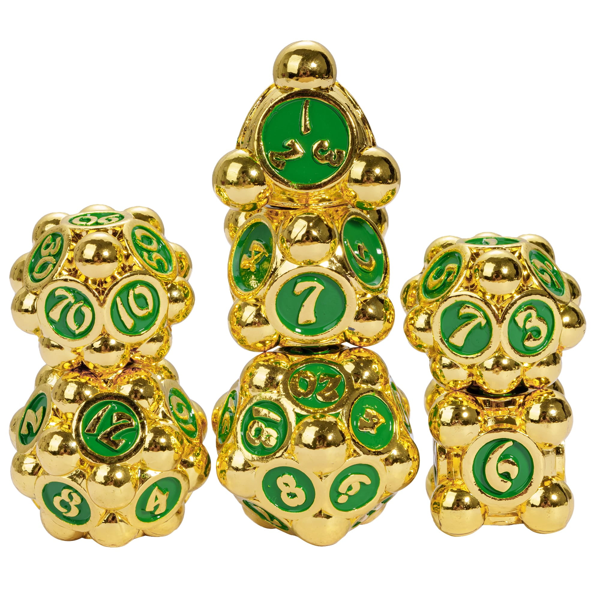 Cusdie 7-Die Metal DND Dice Set, Ball Tip Design Metal Polyhedral D&D ...