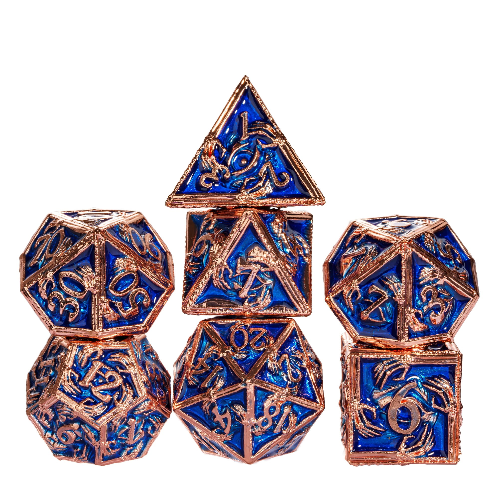 Cusdie 7-Die Metal DND Dice Set, Ghost Claw Design Metal Polyhedral D&D ...