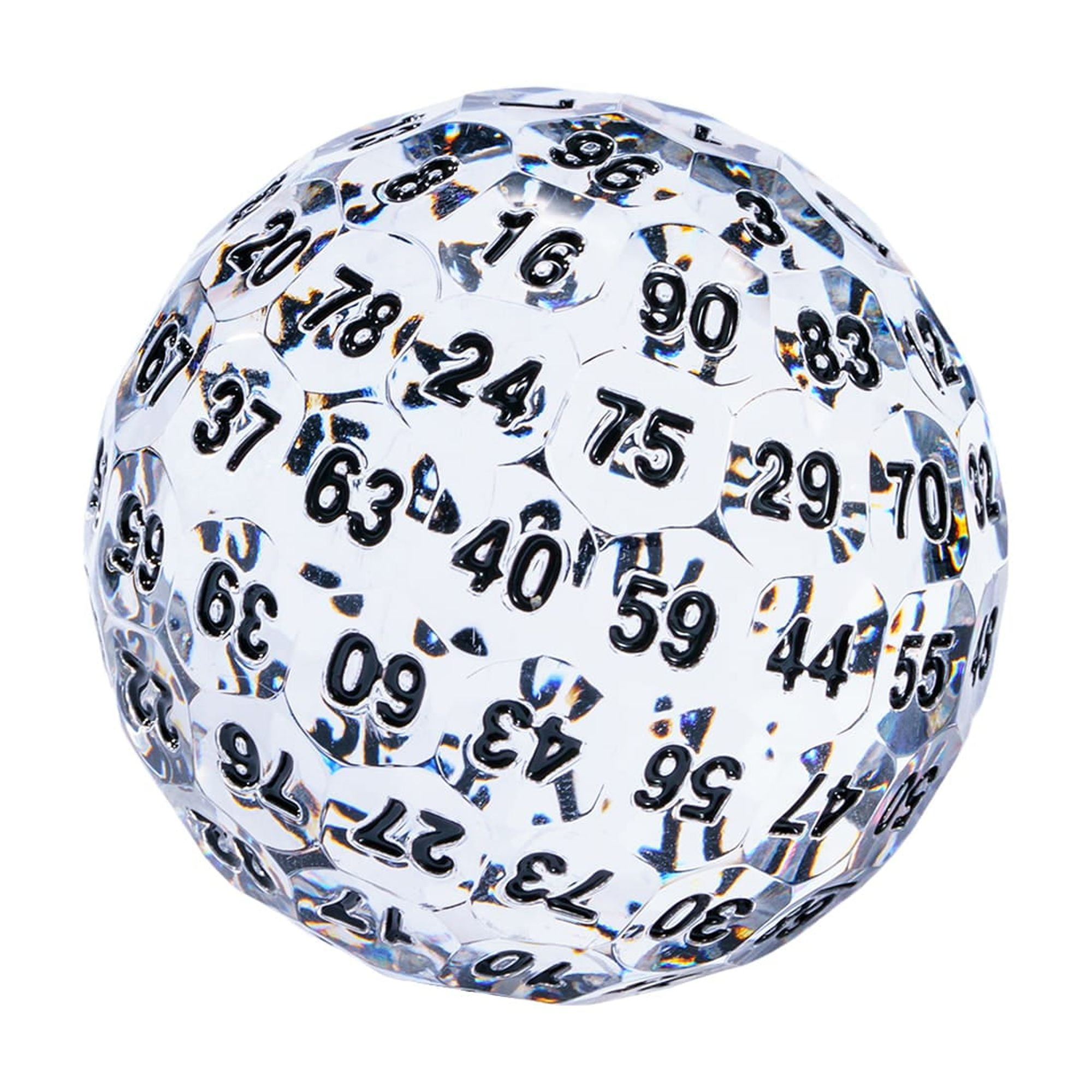 Cusdie Upgraded 50MM 100 Sided Polyhedral D&D Dice with Tin Box, Single ...