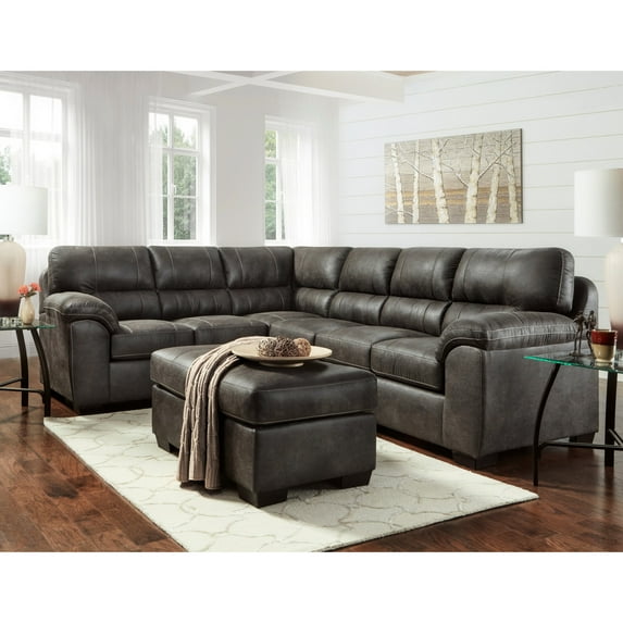 Cushion Back Sofa+Polyester Upholstery”-“Comfortable Back Support/Soft ...