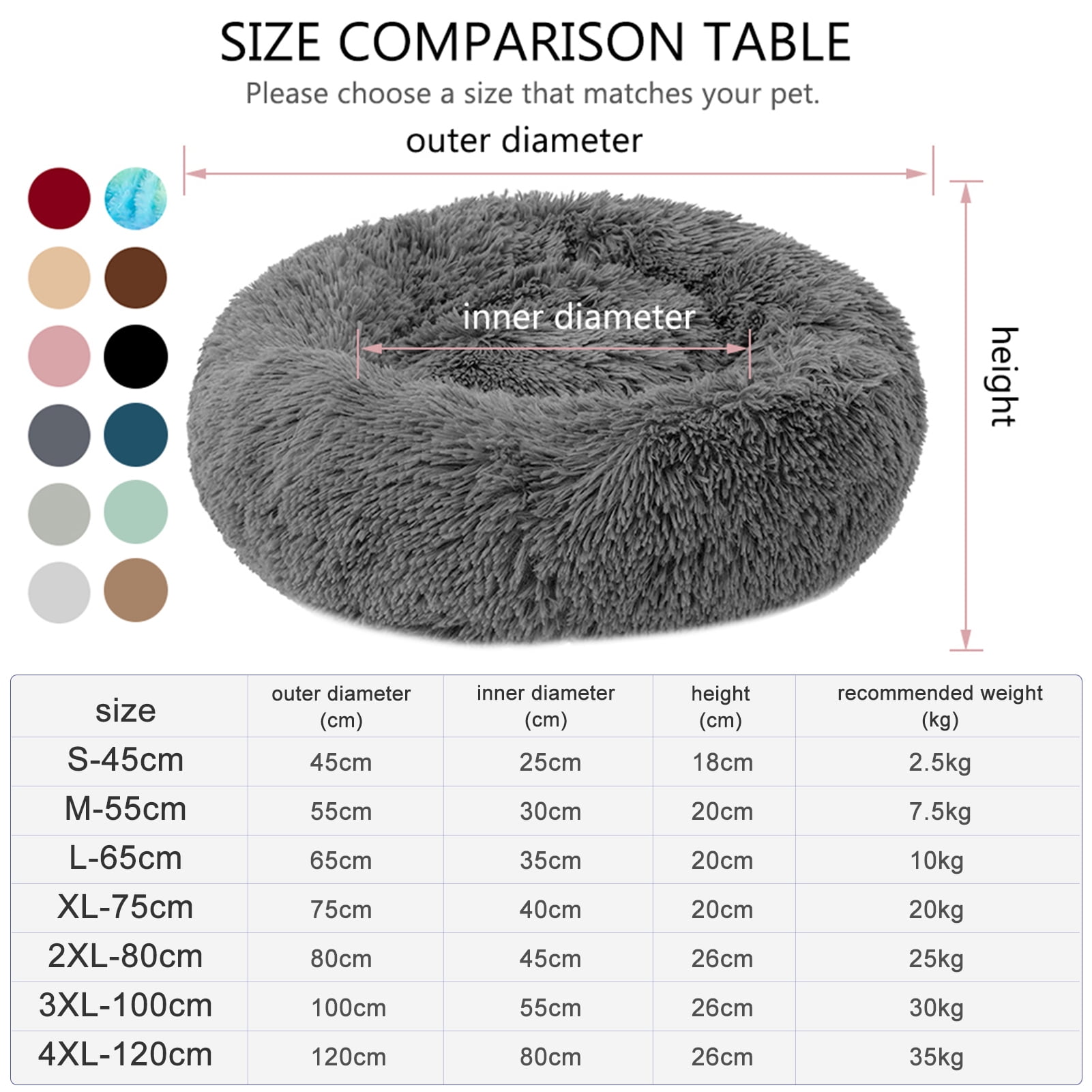 Cushionbed Soft Round Cat Bed Bed Annety Cat Bed Soft Round Bed Round Bed Bed Round Bed Bed