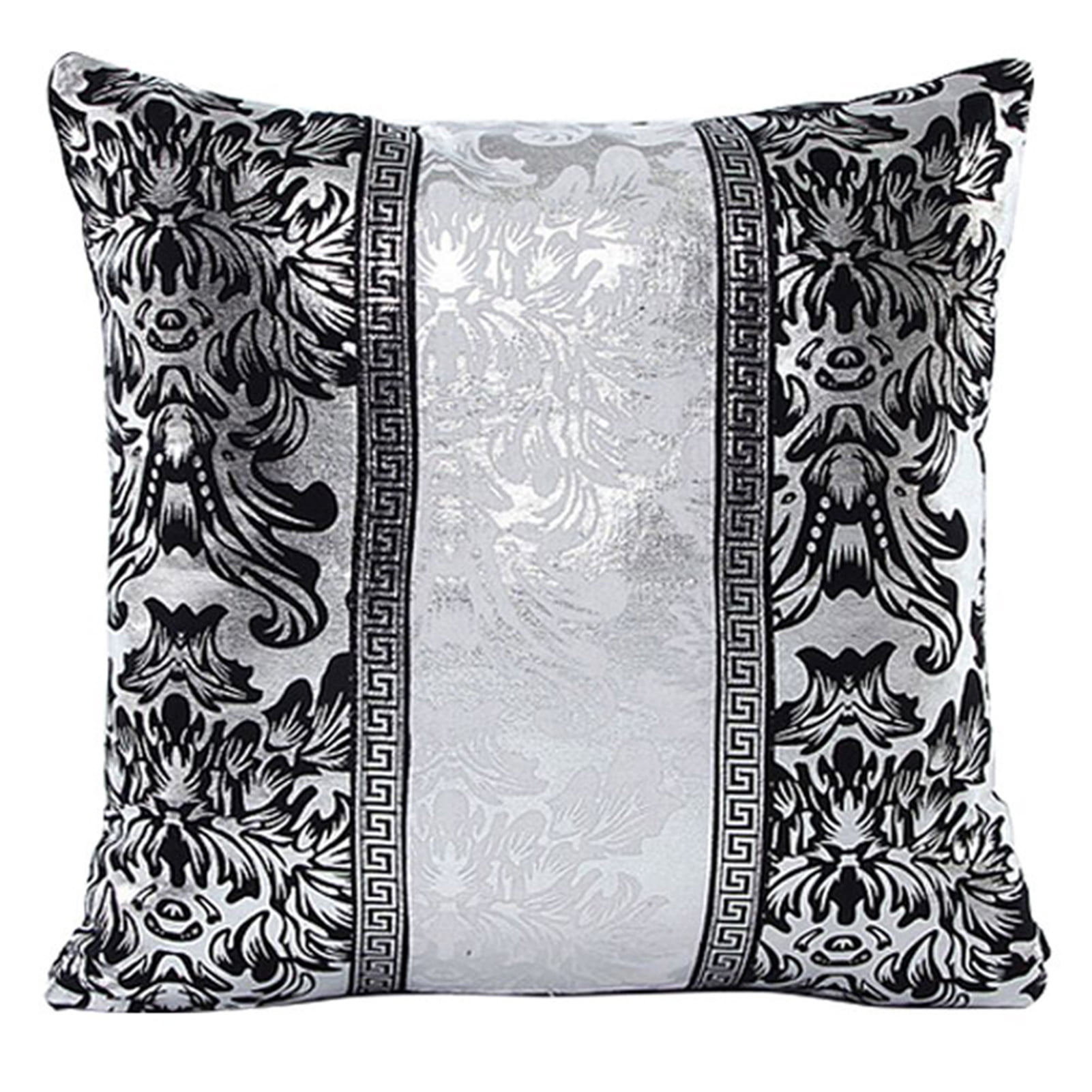 Cushion Cover Color Block Floral Print Vintage Linen Pillow Case for ...