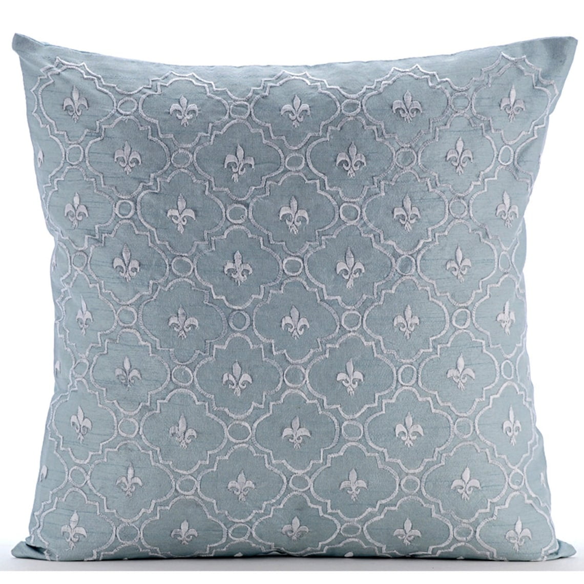 Cushion Cover Custom, Light Blue Pillow Shams, Lattice Trellis ...
