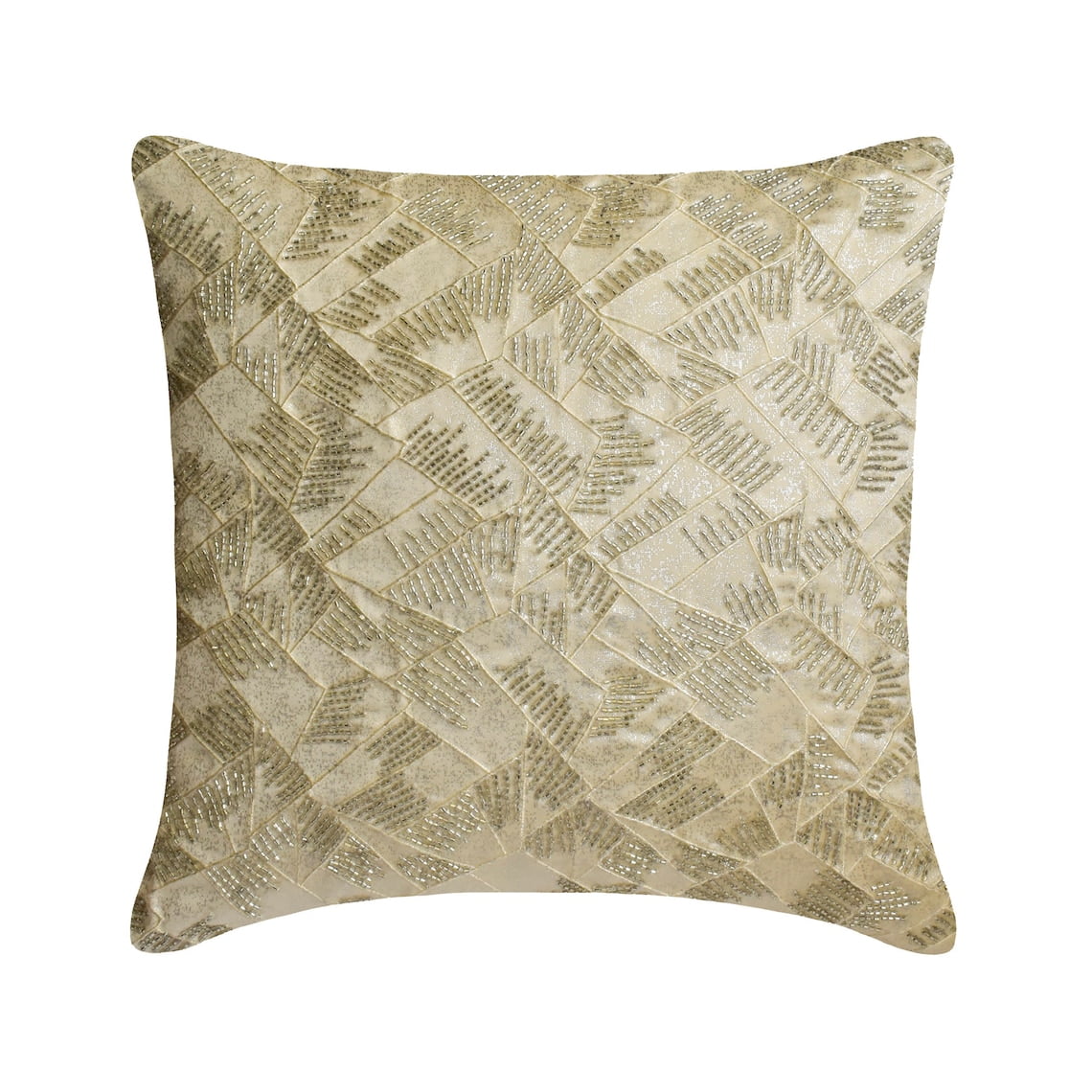 Cushion Cover, Decorative Ivory & Silver 12"x12" (30x30 cm) Throw ...