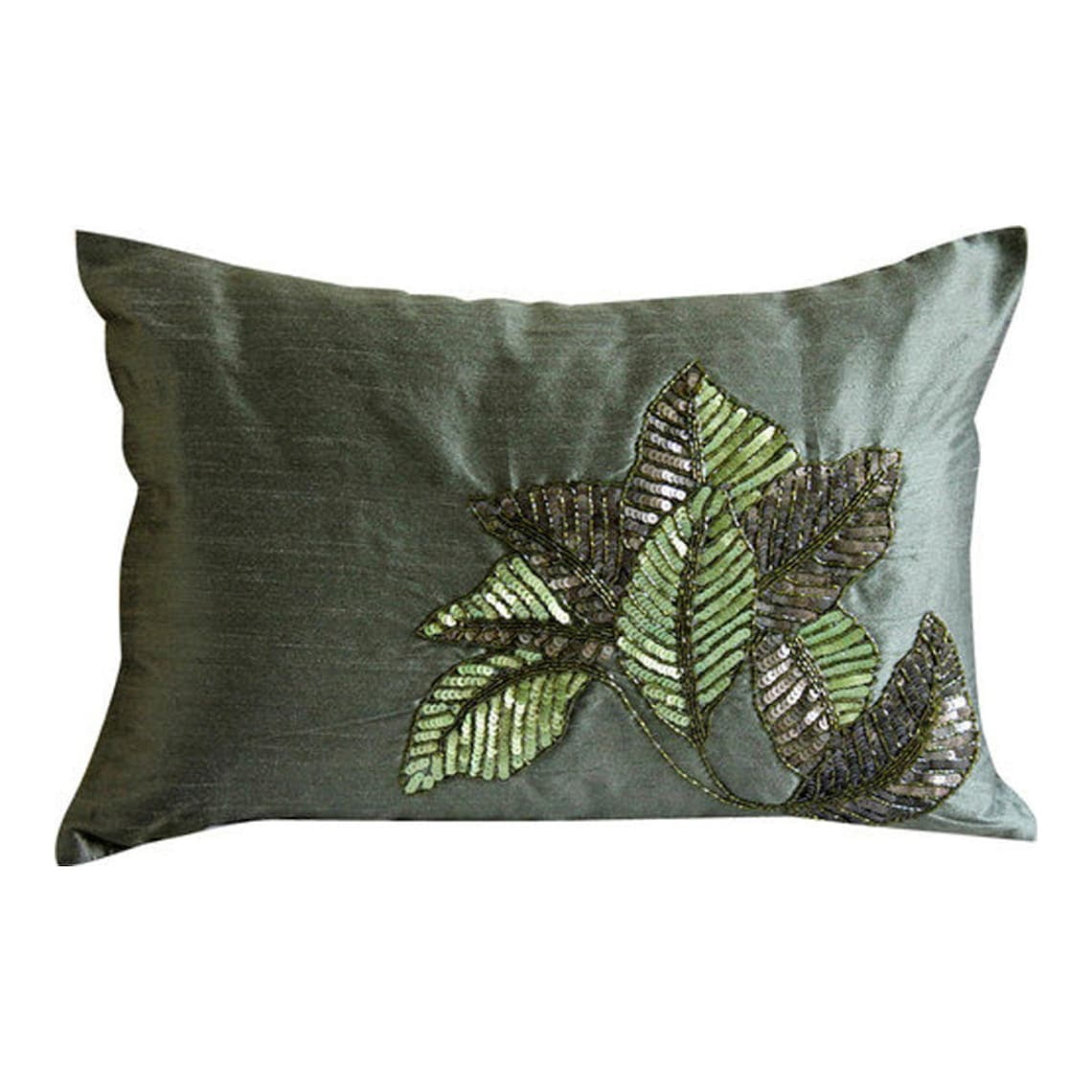 Cushion Cover, Decorative Pillow Covers 12x22 inch (30x55 cm) Green ...