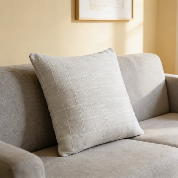 Cushion Cover – Linen Style Pillowcase | Bohemian Checked Design ...