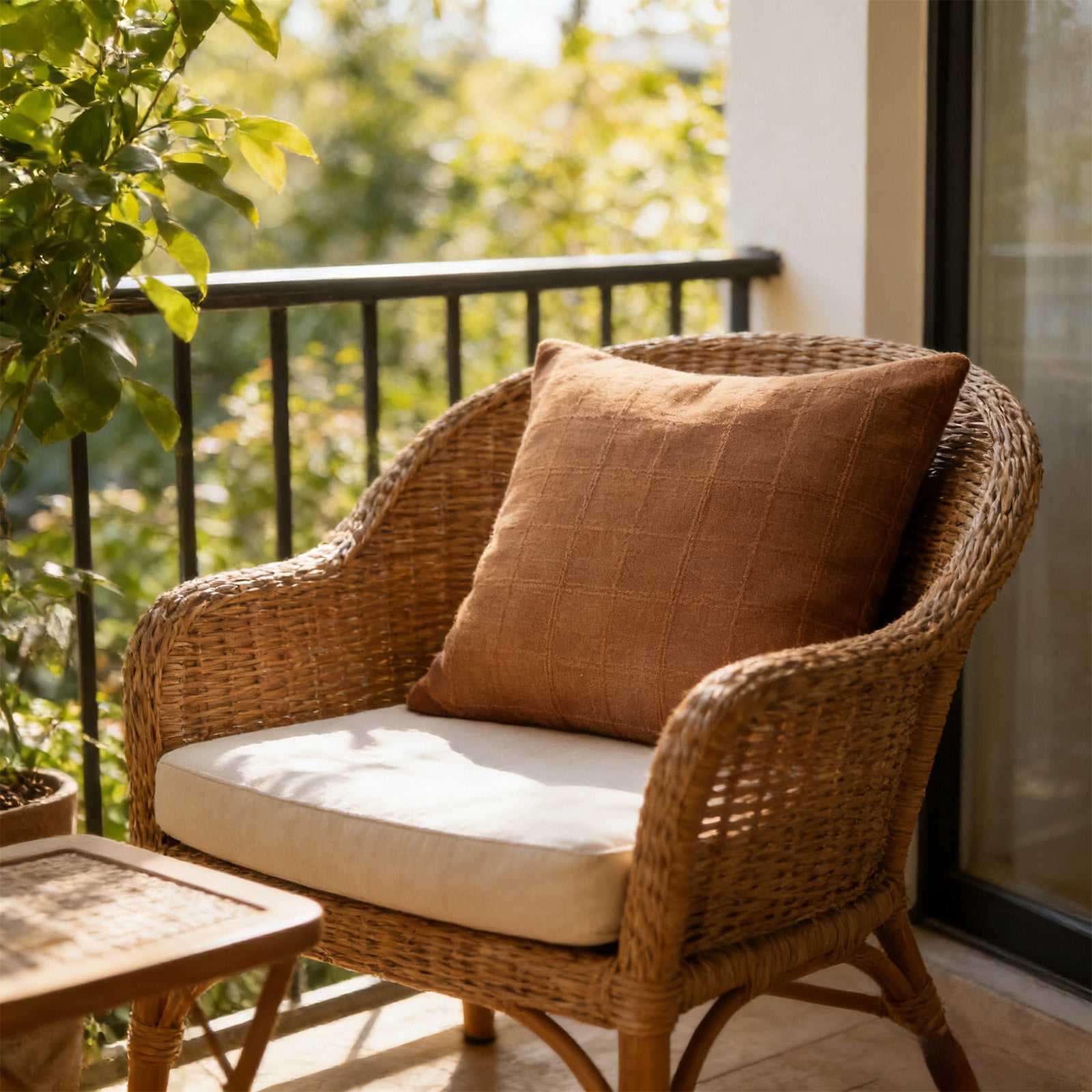 Cushion Cover – Linen Style Pillowcase | Bohemian Checked Design ...