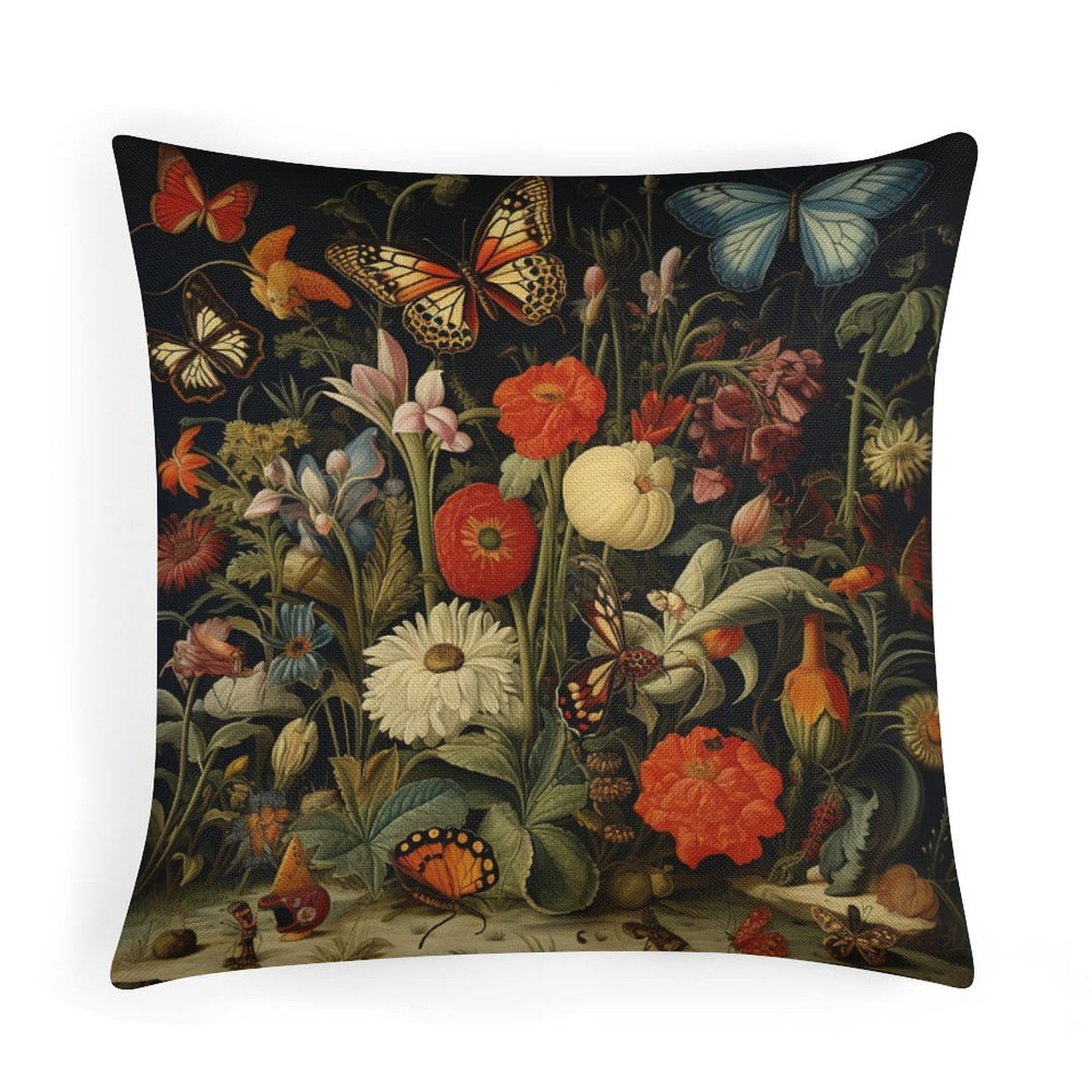 Cushion Covers Butterflies, Bees & Bugs Throw Pillow Covers 18"x18 ...
