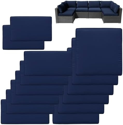 Cushion Covers Replacement 14 Pcs for 7 Pcs Outdoor Modular Sectional ...