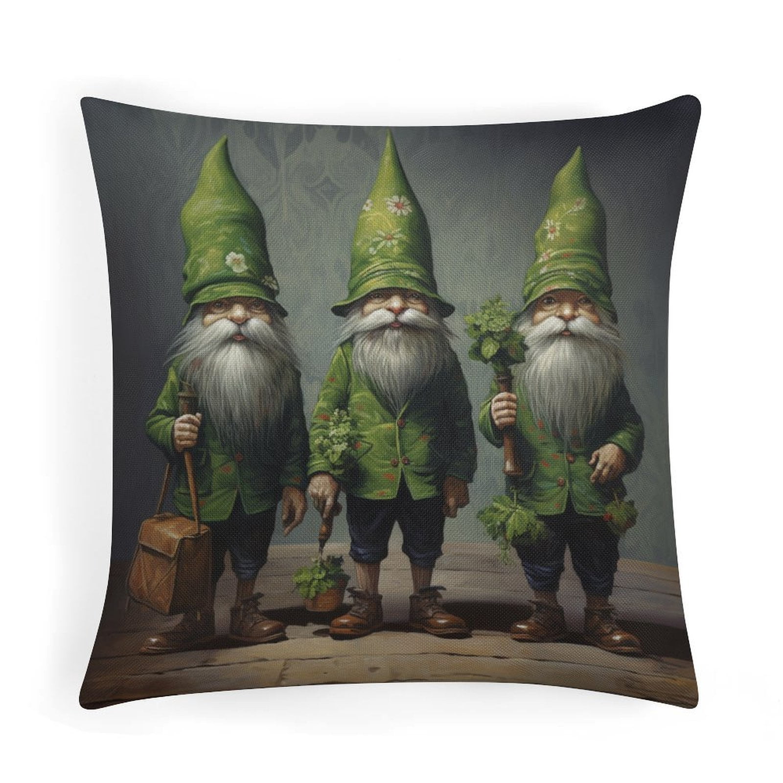 Cushion Covers St Patricks Day Gnomes Square Pillow Cover Green Lucky ...