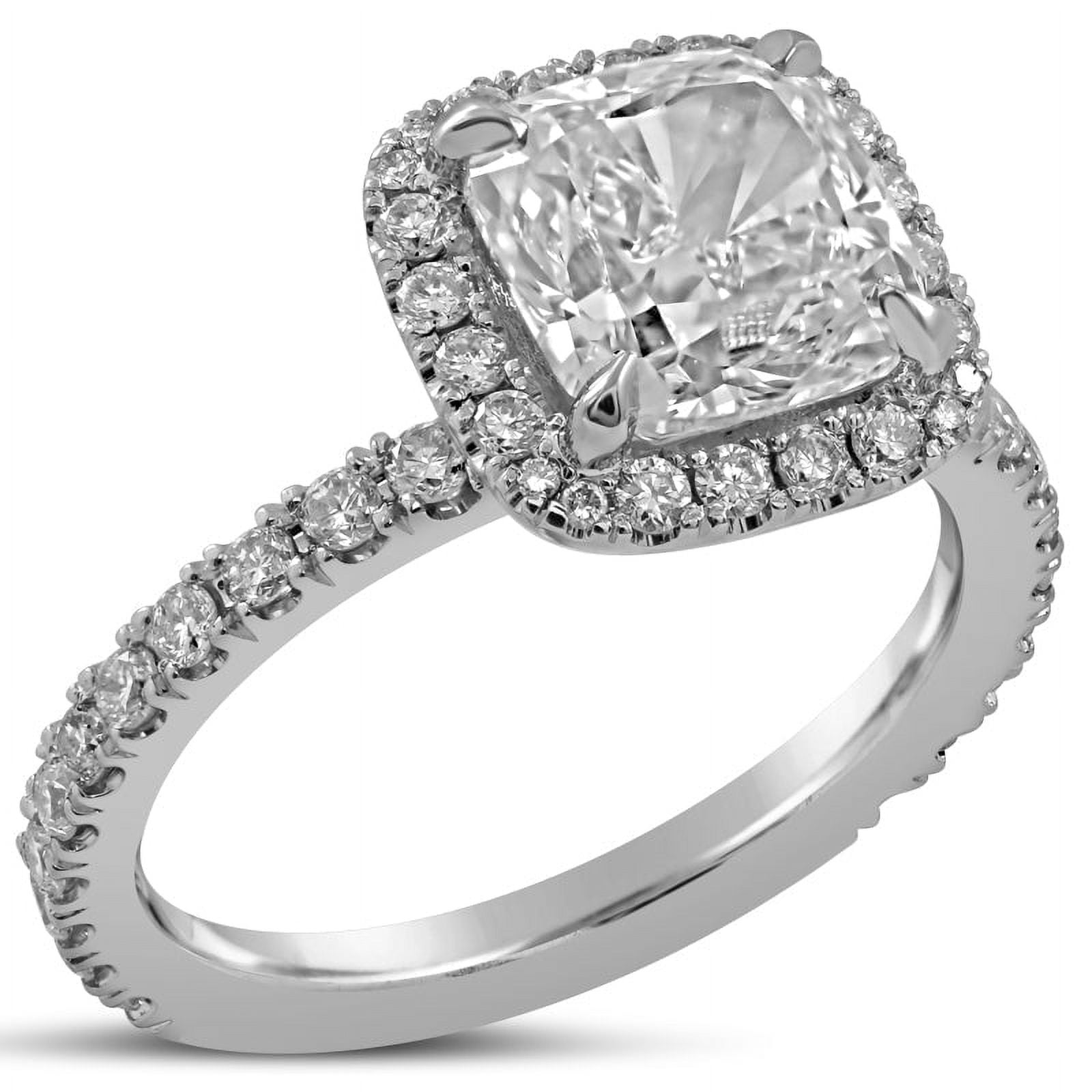 Cushion Cut Harry Winston Style Halo Diamond Engagement Ring C11 ...