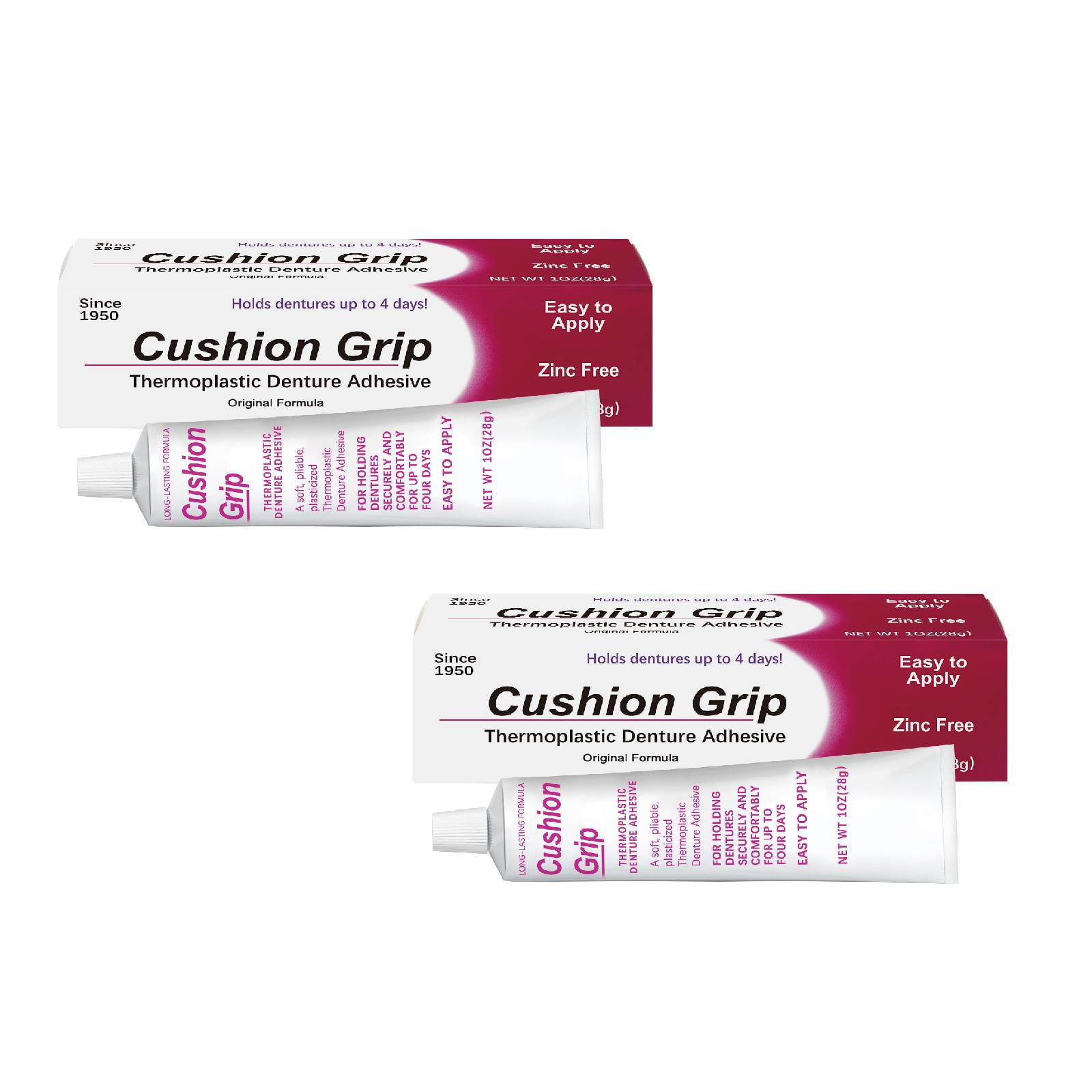 Cushion Grip Thermoplastic Denture Adhesive, 1 oz - Refits and Tightens ...