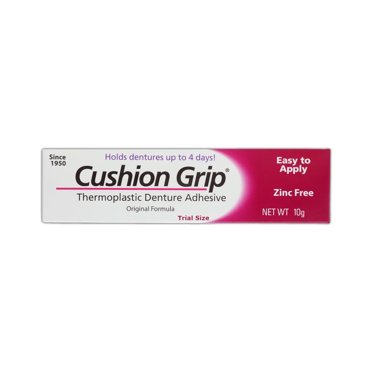 Cushion Grip Thermoplastic Denture Adhesive, 1 oz - Refits and Tightens ...