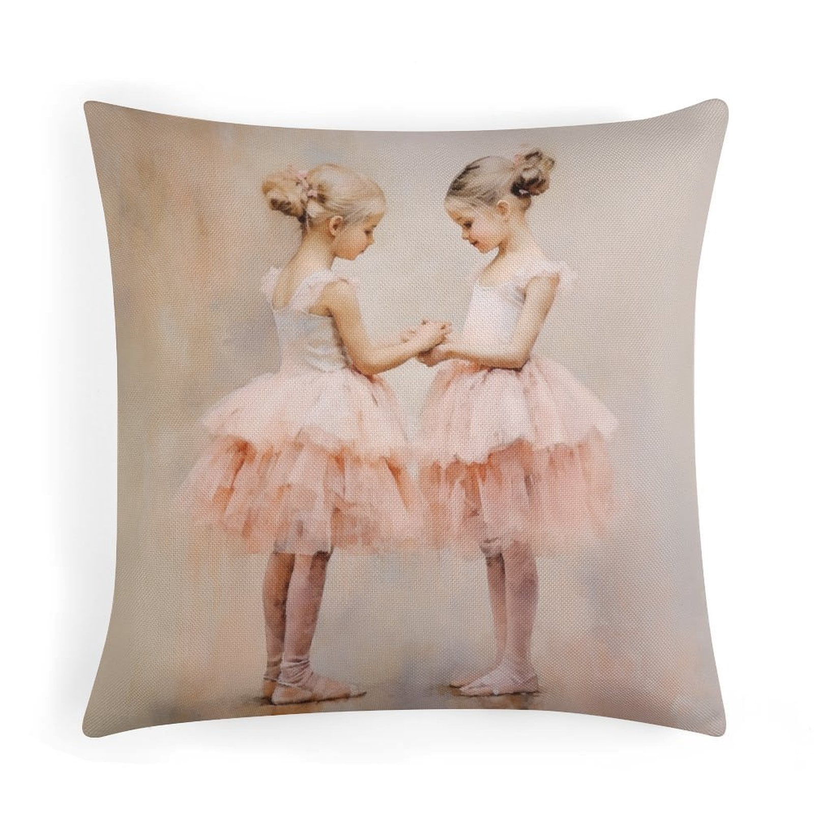 Cushion Pillow Cover Two Ballerina Girly Print For Girls Printed Pillow ...