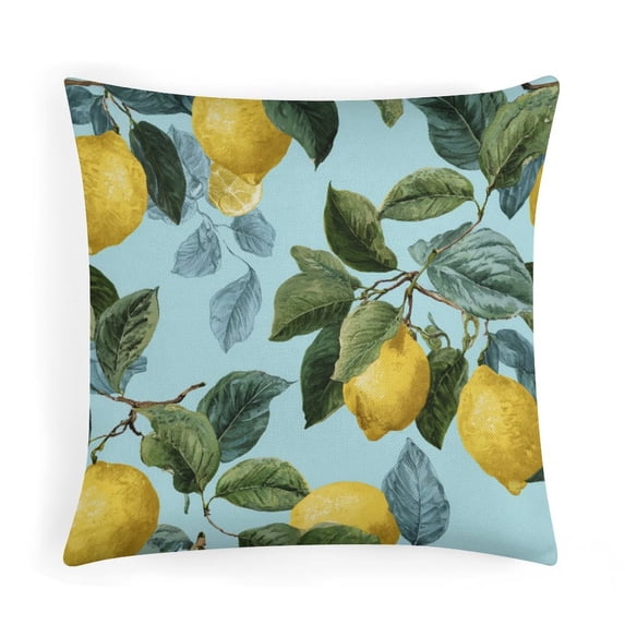 Cushion Pillow Cover Watercolor Lemon Pattern Decorations Pillow Covers ...