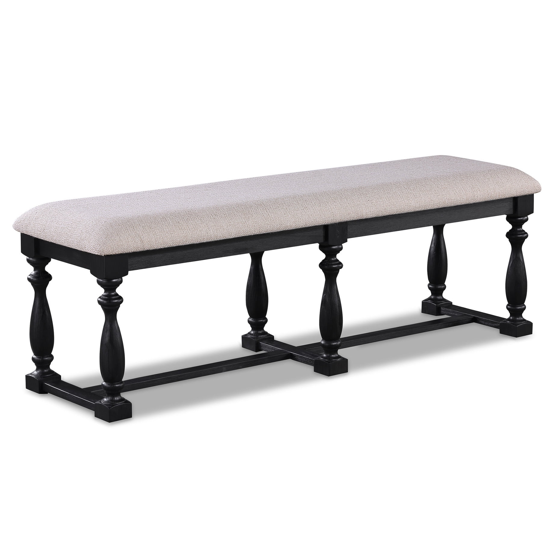 Cushion Seat Bench in Charcoal Black+Relaxed Style"-"Daily Dining+Offer ...