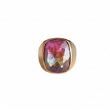 Cushion Shape Tourmaline Ring - Solid Pure Copper Jewelry, Multicolor ...