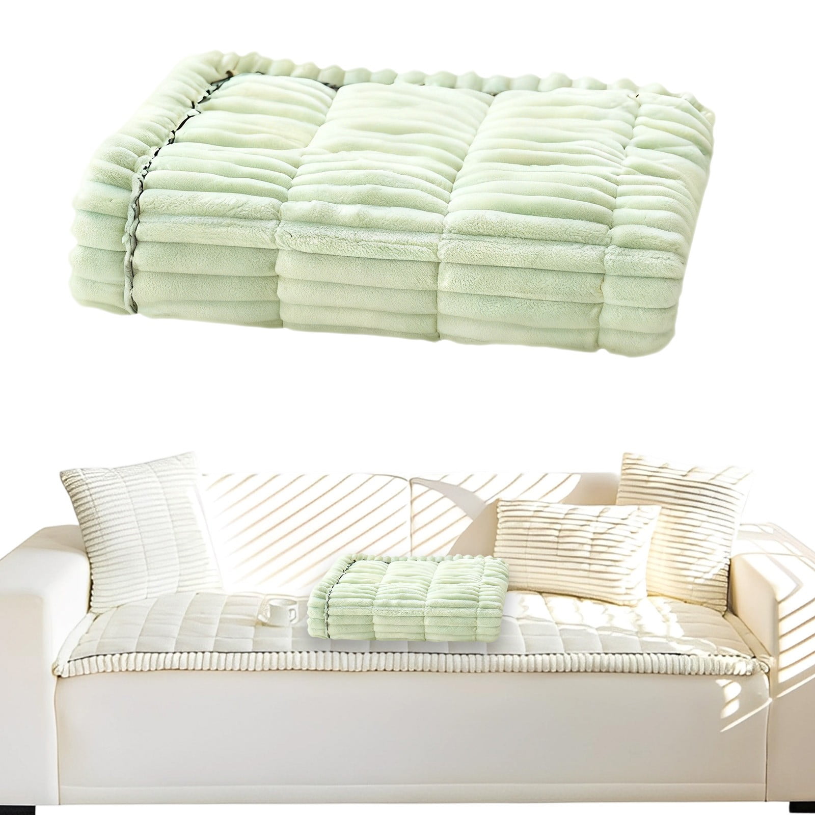 Cushion, Soft Quilted Couch Cover Non Washable Couch Plush Sofa ...