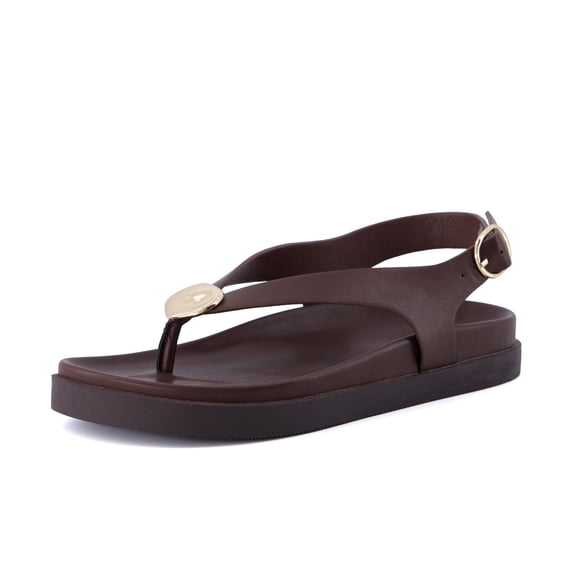 Cushionaire Expo Thong Sandals for Women, Comfortable Slingback Sandals ...