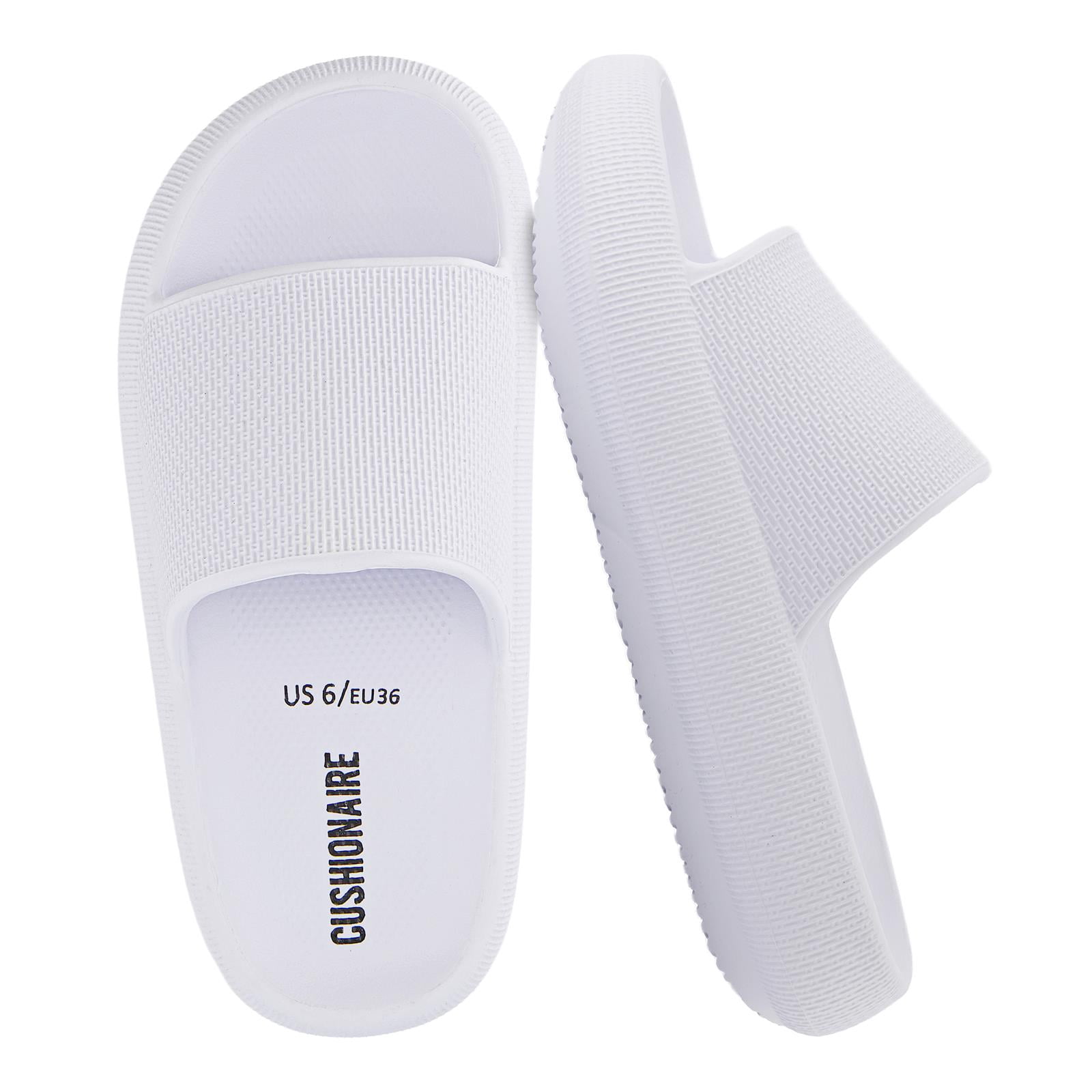 Cushionaire Feather Pillow Slide Sandals for Women – Comfortable and ...