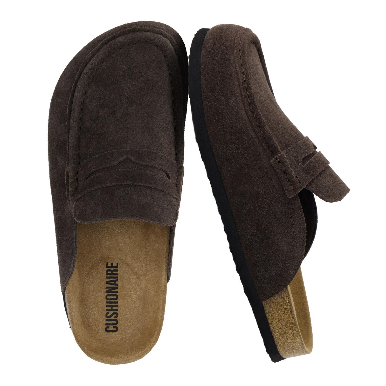 Cushionaire Fondu Genuine Leather Clogs for Women, Comfortable Slip On ...