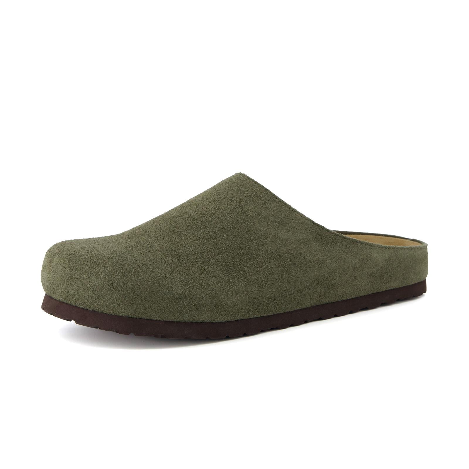 Cushionaire Heath Men's Genuine Suede Leather Clogs with Memory Foam ...