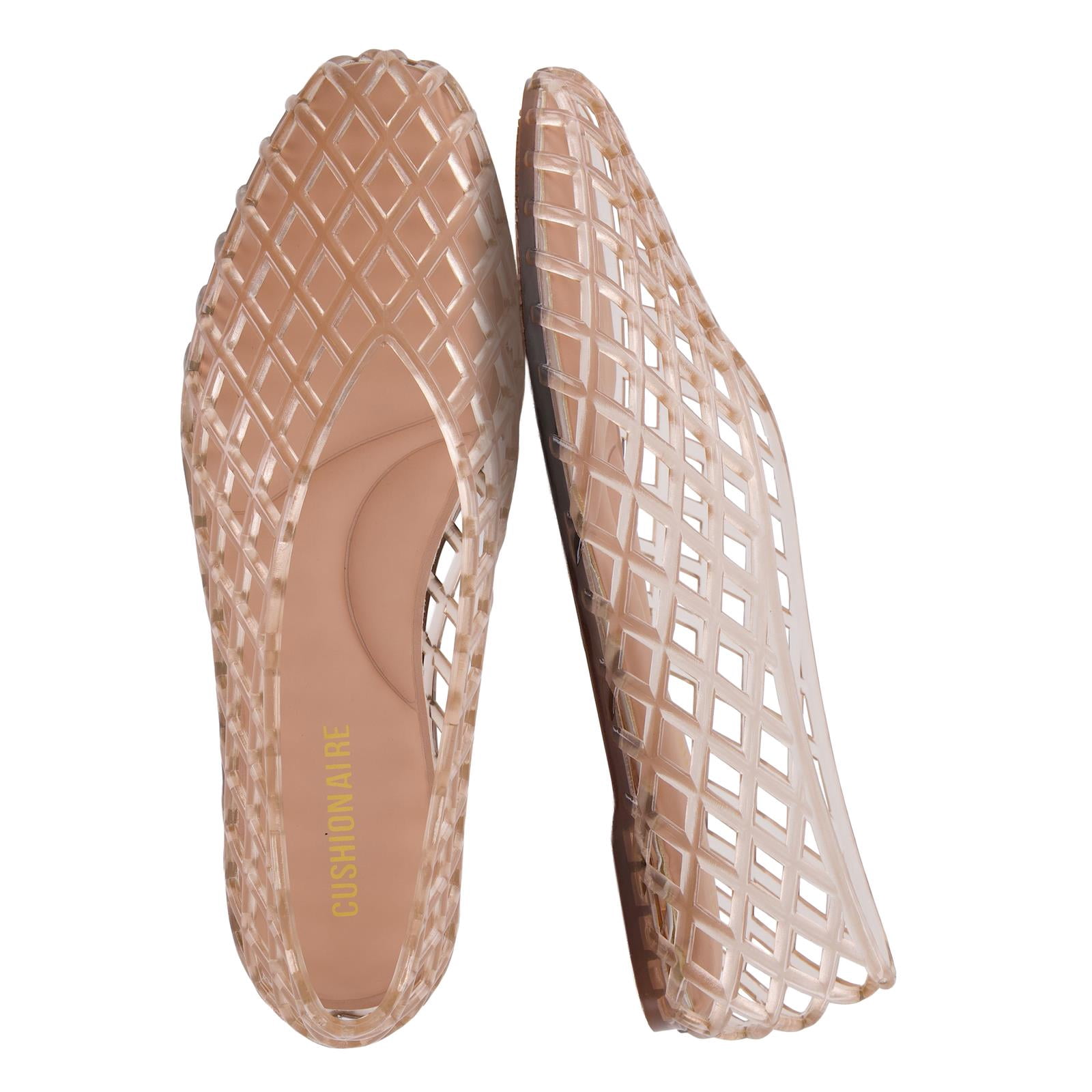 Cushionaire Siesta Modern Lattice Ballet Flats for Women, Comfortable ...