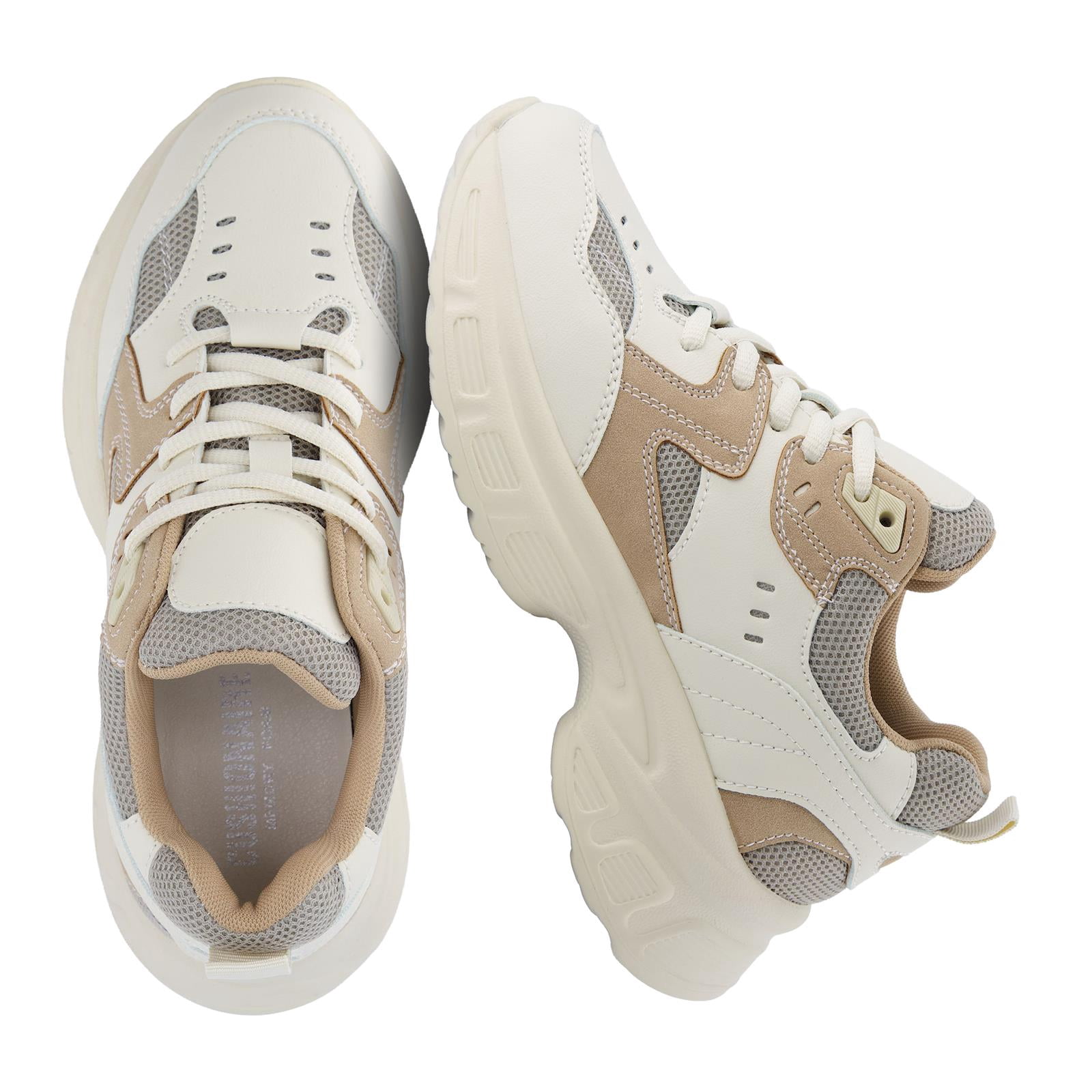 Cushionaire Strike Chunky Sneakers for Women - Memory Foam Insole, Lace ...