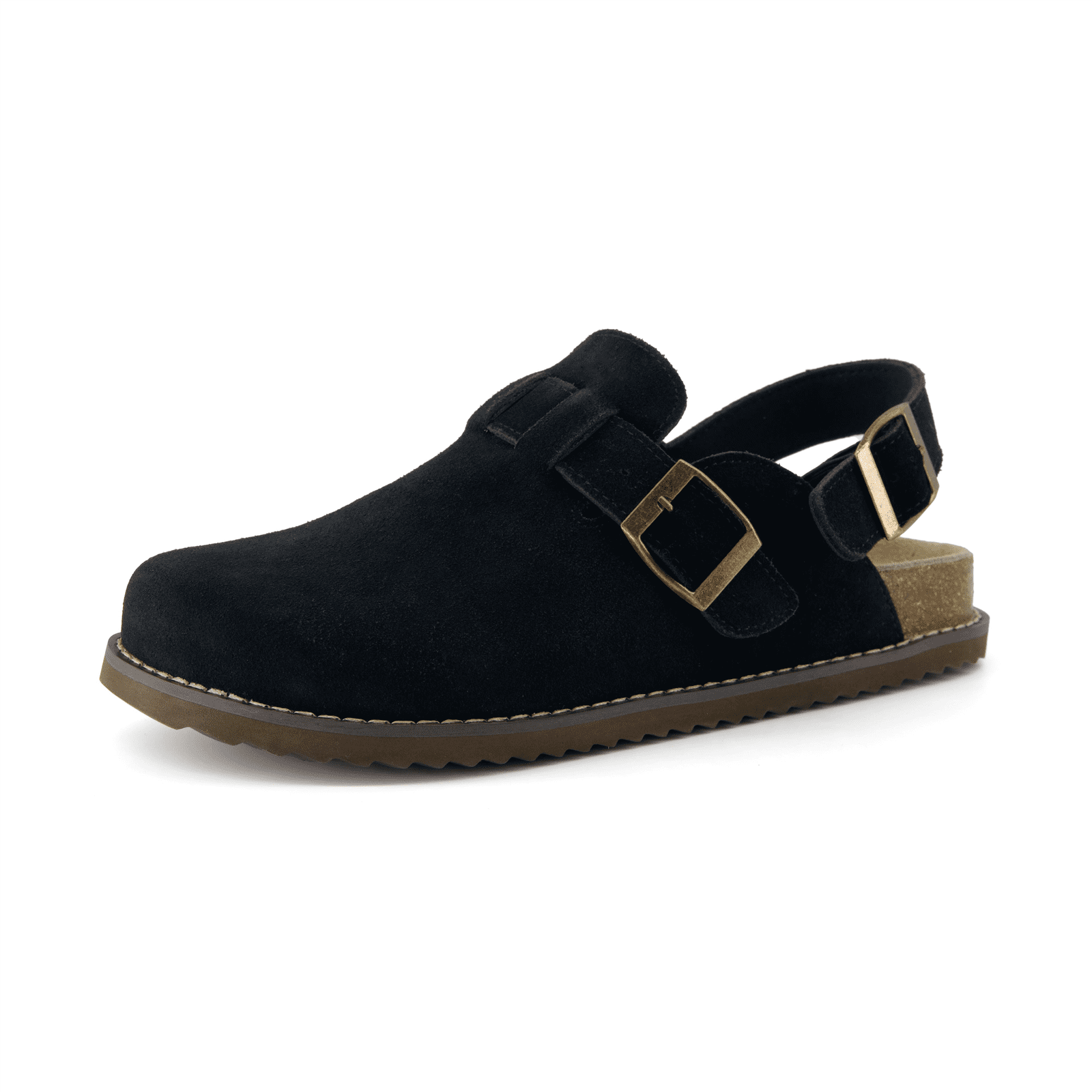 Cushionaire Women's Brooklyn Genuine Suede Clogs - Adjustable Slingback ...