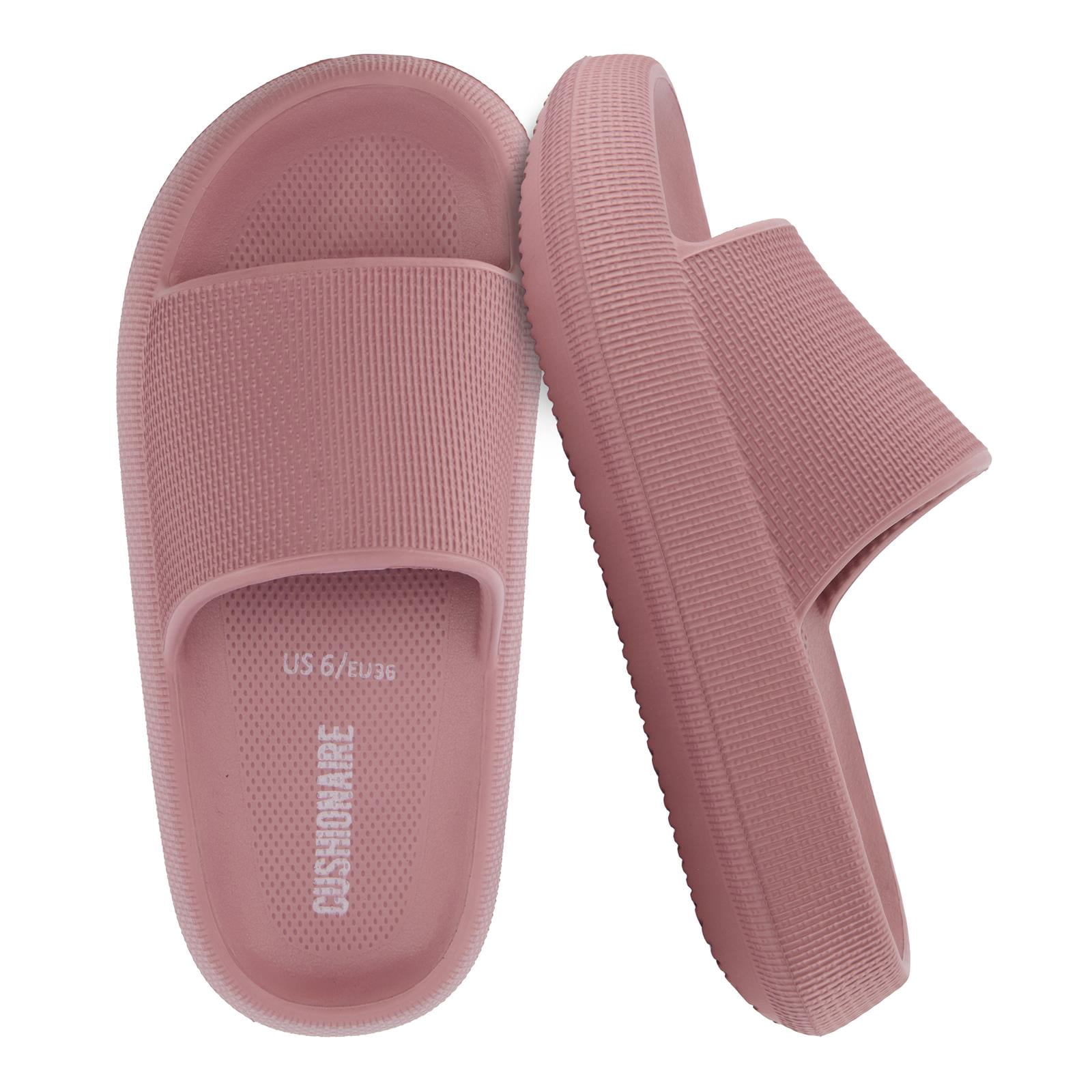 Cushionaire Women's Feather Waterproof Slide Sandal with Comfort, Non ...