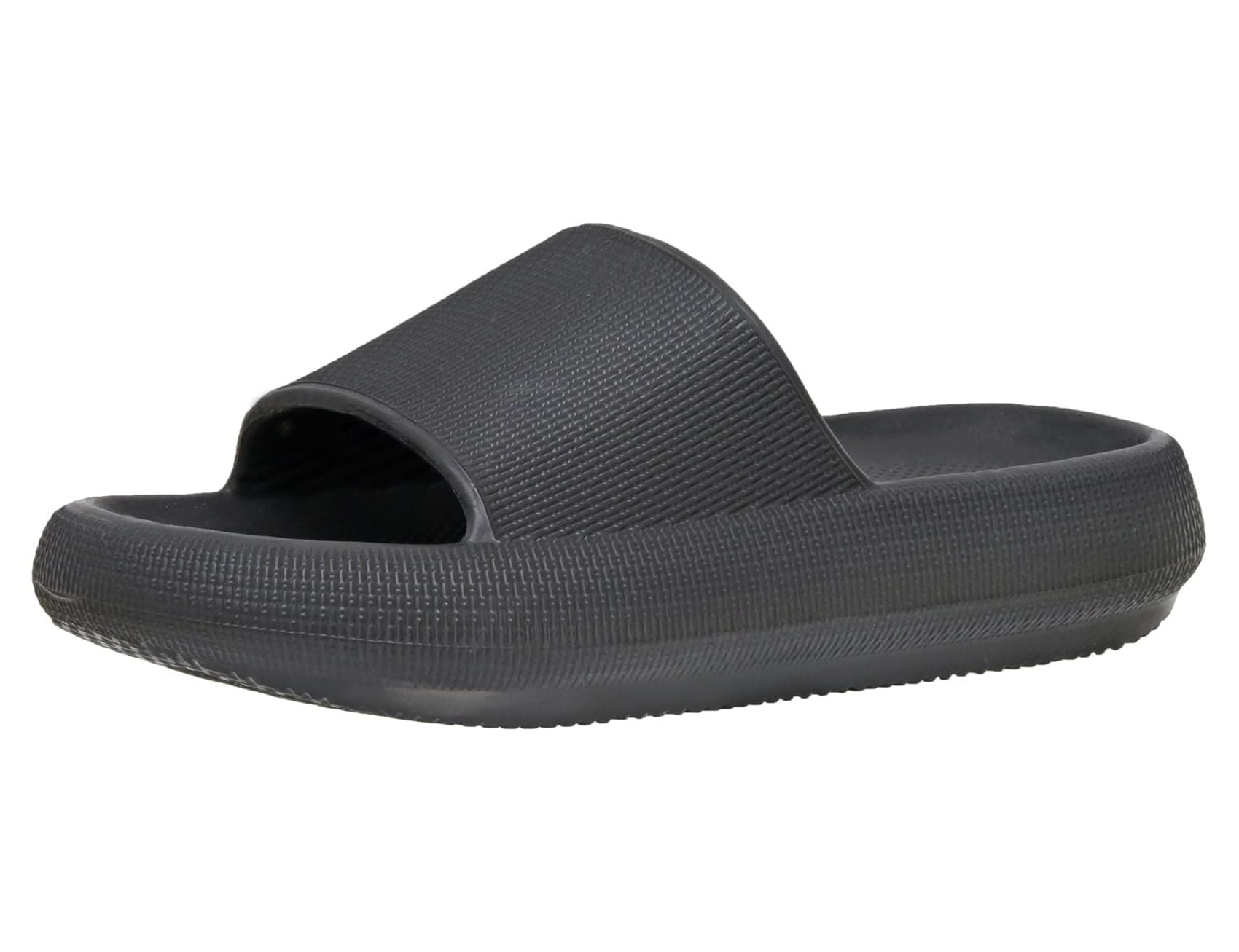 "CUSHIONAIRE Women's Feather Slide Sandals, Waterproof, 1.75"" Platform ...
