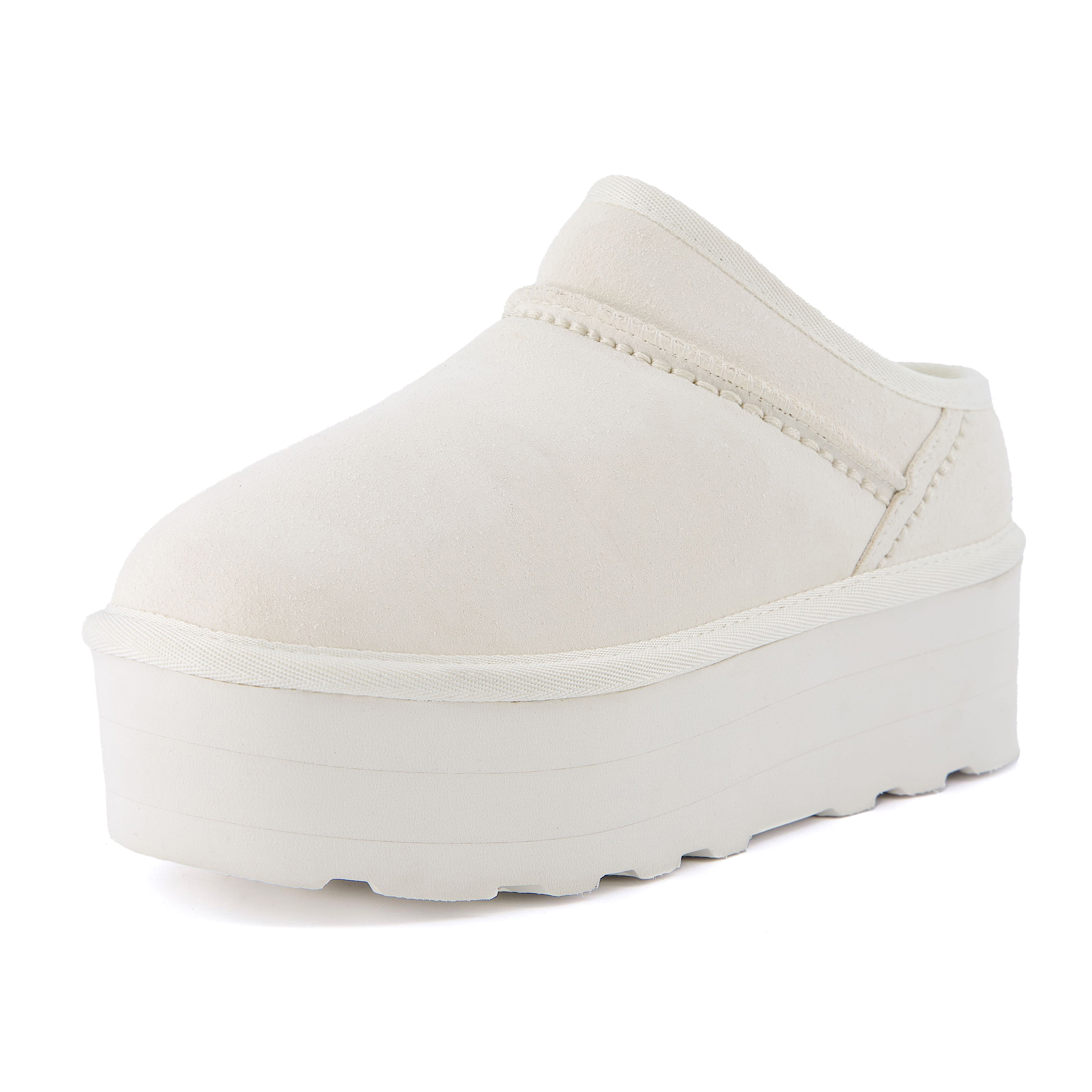 Cushionaire Women's Huggy Genuine Suede Cozy Platform Mule +Memory Foam ...