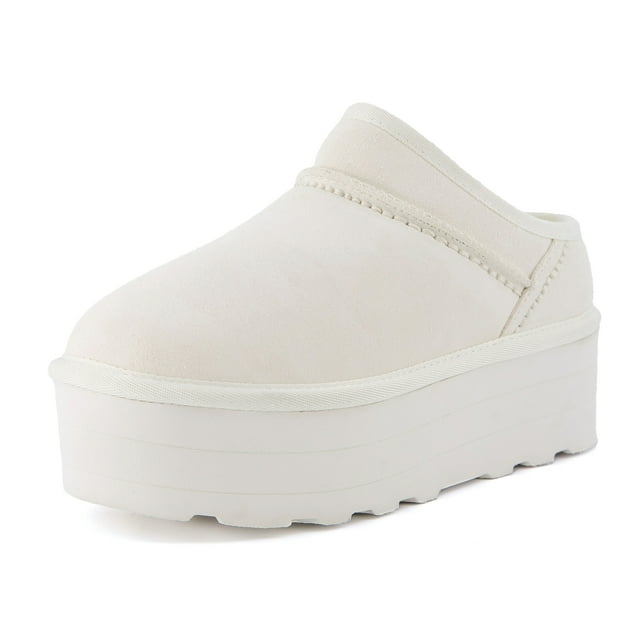 Cushionaire Women's Huggy Genuine Suede Cozy Platform Mule +Memory Foam ...