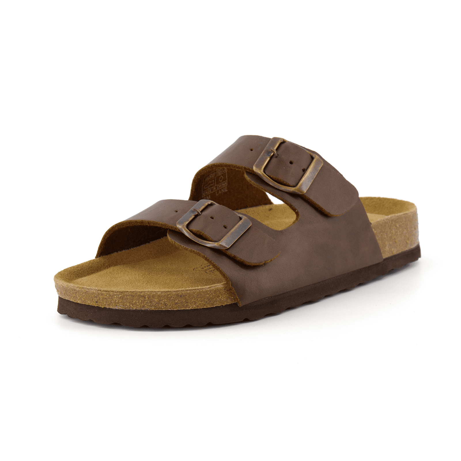 Cushionaire Women's Lane Cork Footbed Sandal – Comfortable Double ...