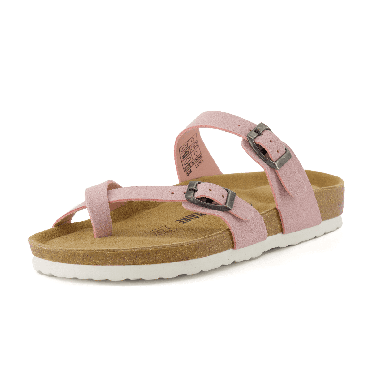 Cushionaire Women's Luna Cork Footbed Sandals with +Comfort, Wide ...