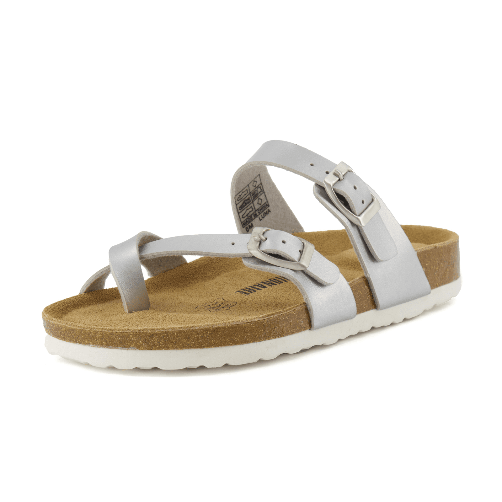 Cushionaire Women's Luna Cork Footbed Sandals with +Comfort, Wide ...
