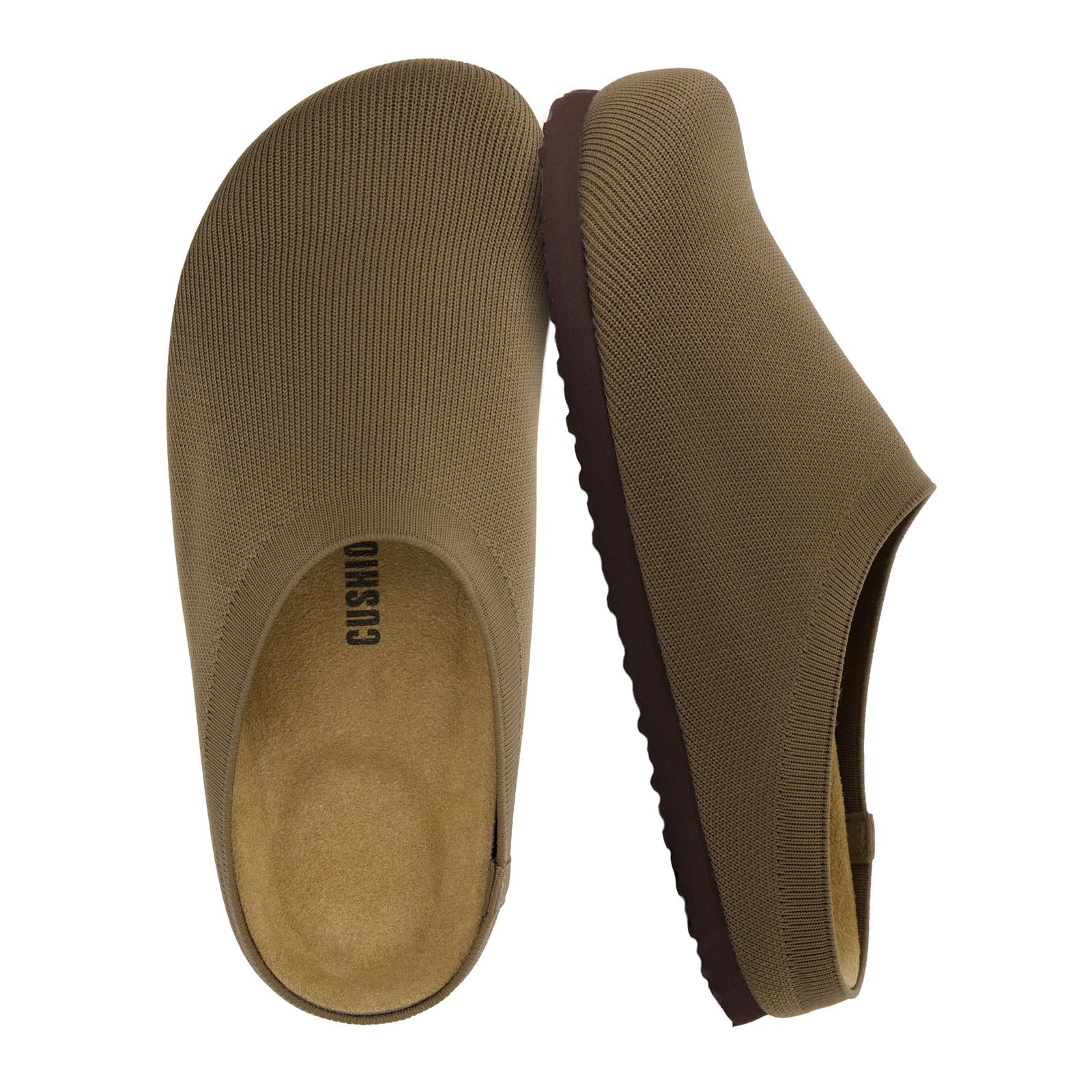 Cushionaire Women's Sils Knit Cork Footbed Clog - Soft Stretch Knit ...