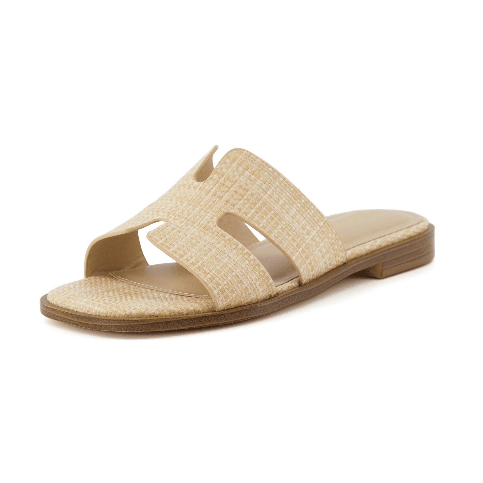 Cushionaire Women's Voyage Slide Sandal with Memory Foam – Trendy Slip ...