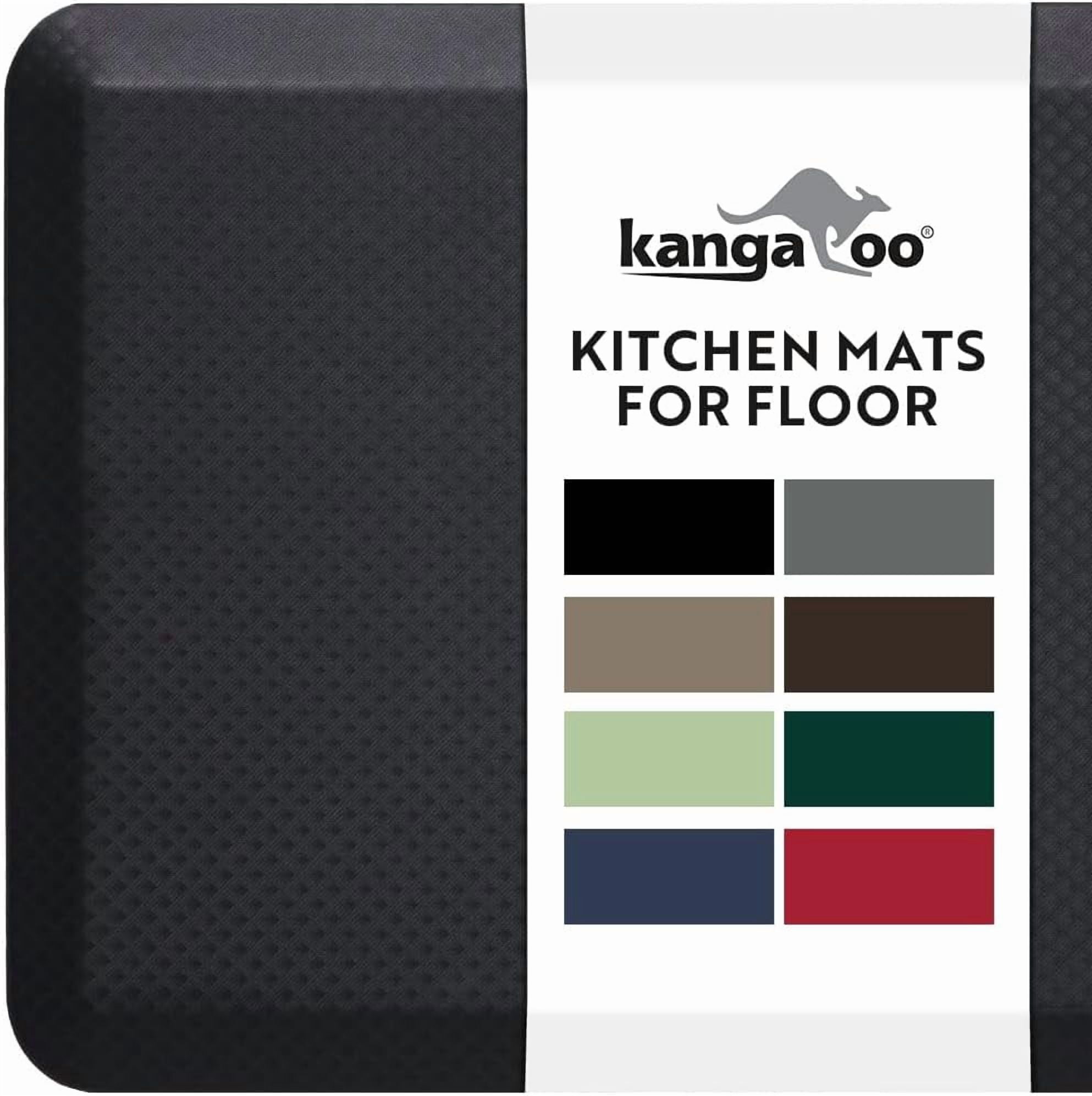 Cushioned Anti Fatigue Mats for Kitchen Floor, Reduce Foot, Knee, Back ...