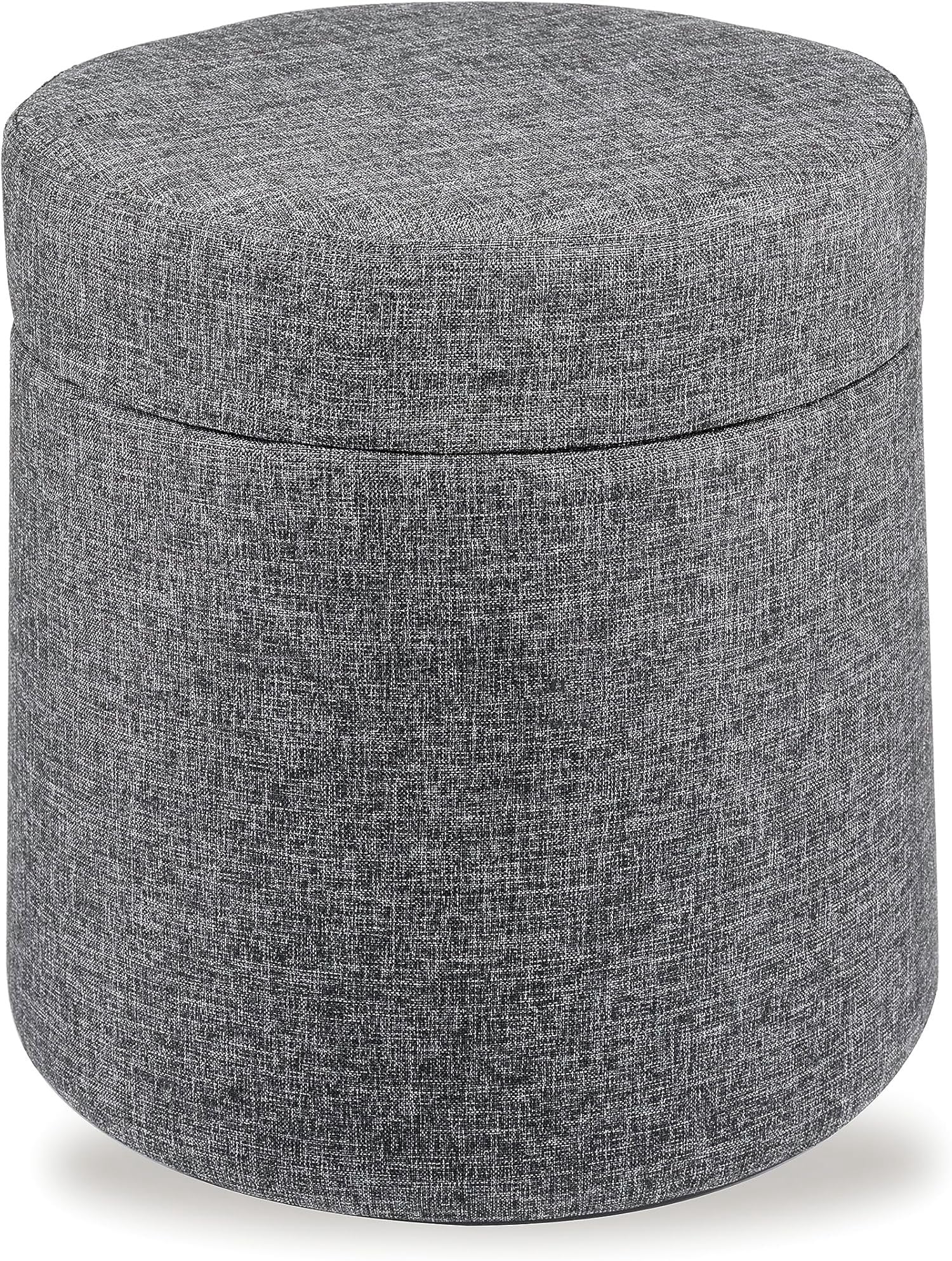 Cushioned Fabric Ottoman Storage Chest Footrest Chair, Padded Seat for ...