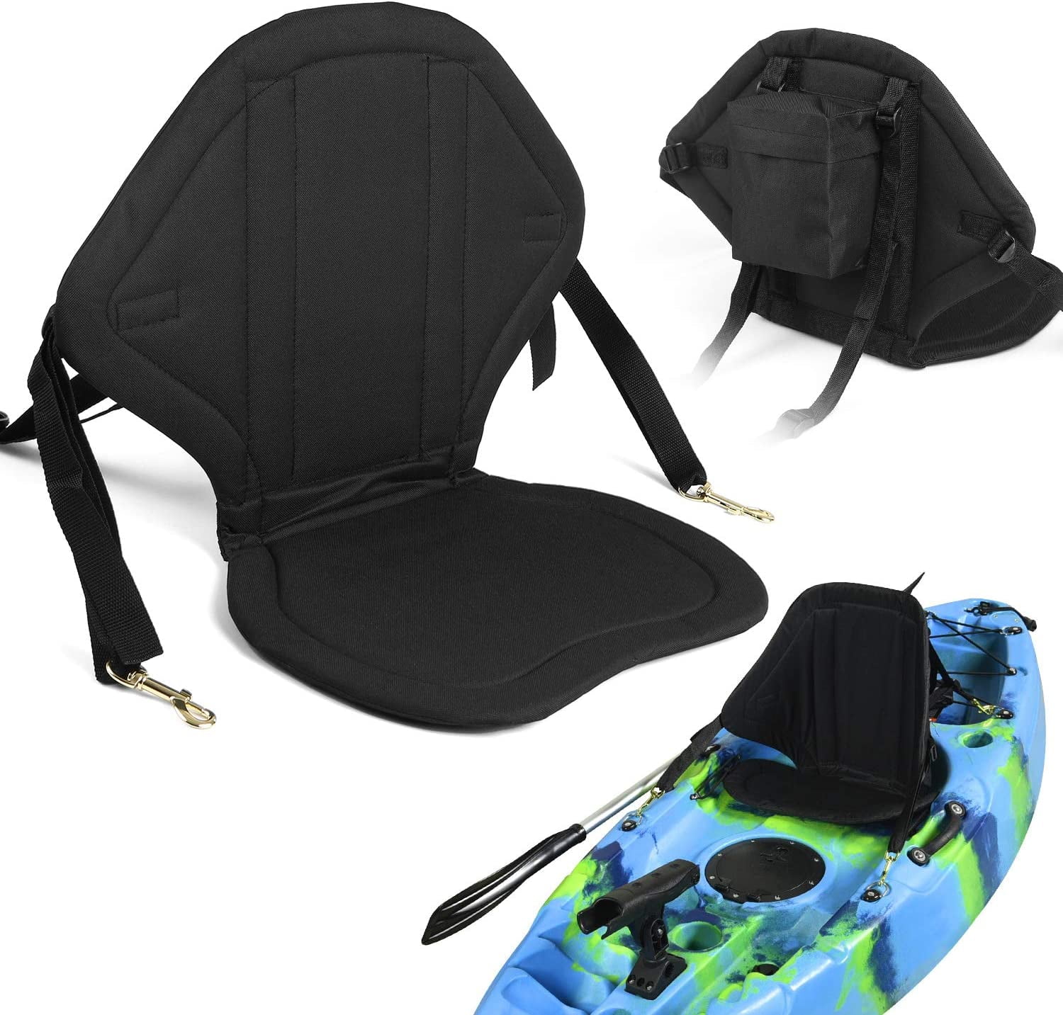 Cushioned Seat, Kids High Back Kayak Seat with Back Support, Universal ...