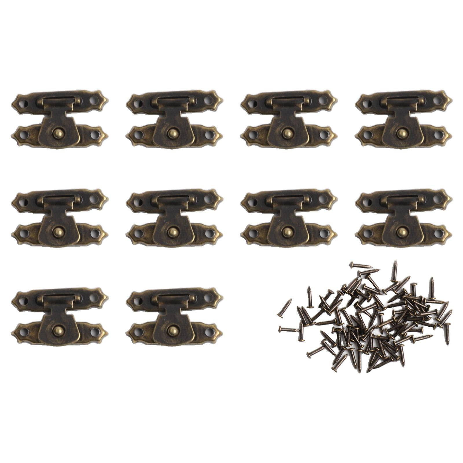 Cushteg 10PCS Antique Bronze/Gold Latch Lock Clasp for Jewelry Box ...