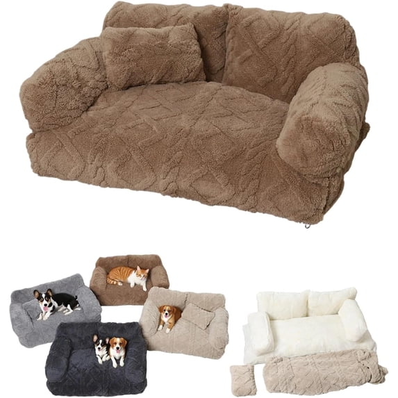 Cushy Dog Bed - 2026 Plush Calming Pet Sofa Bed, Ultra-Soft Orthopedic ...