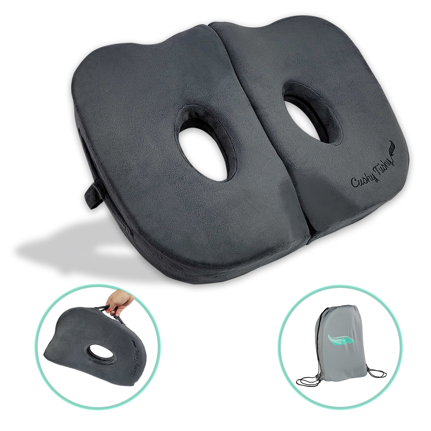 Cushy Tushy Foldable Seat Cushion - Tailbone Relief, For Travel ...