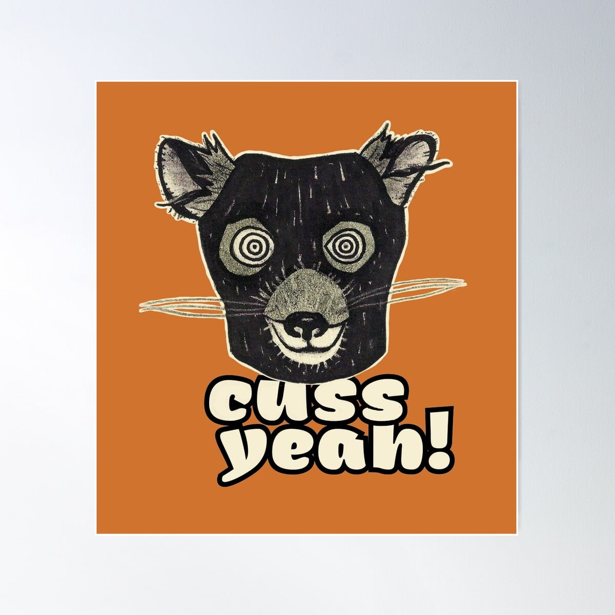 Cuss Yeah Poster Wall Art, Modern Wall Decor For Living Room Bedroom ...