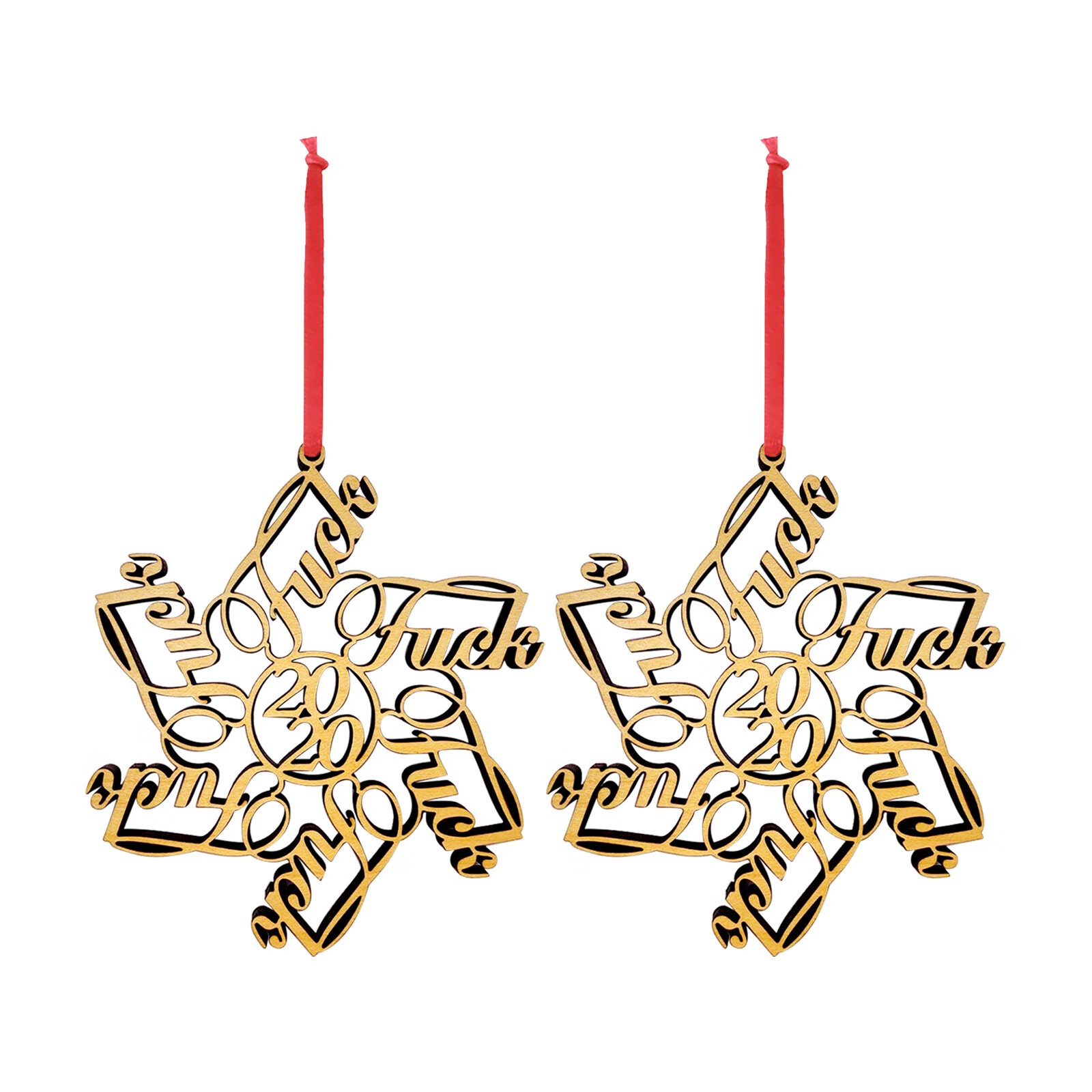 Cussing Snowflake 2020 Christmas Snowflake Ornament Wood Adult Theme ...